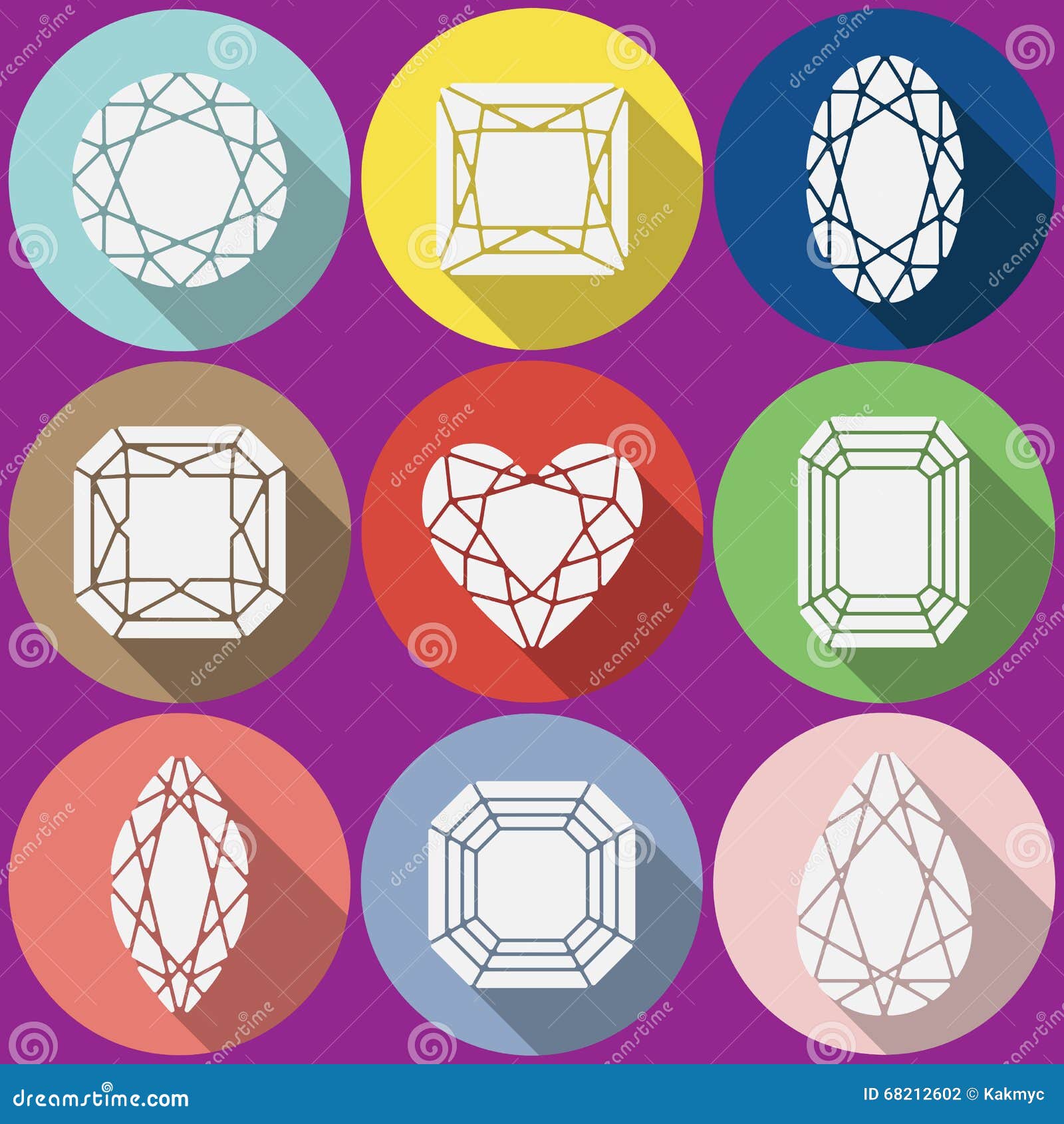 Vector gems icons set stock vector. Illustration of graphic - 68212602