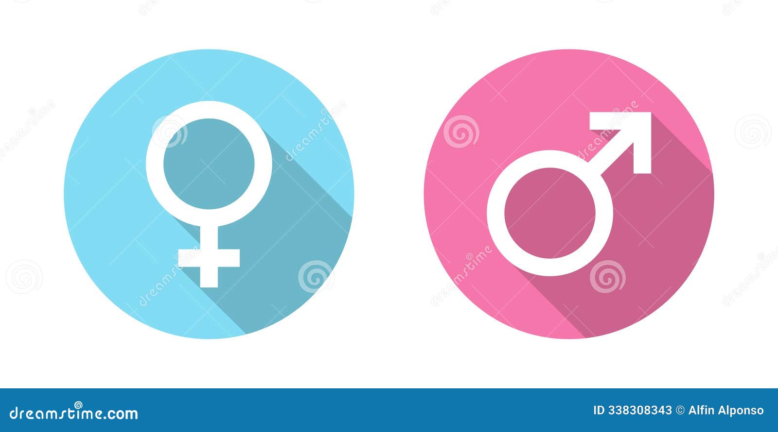 Vector Gender Icon Symbol with Shadow Stock Vector - Illustration of ...