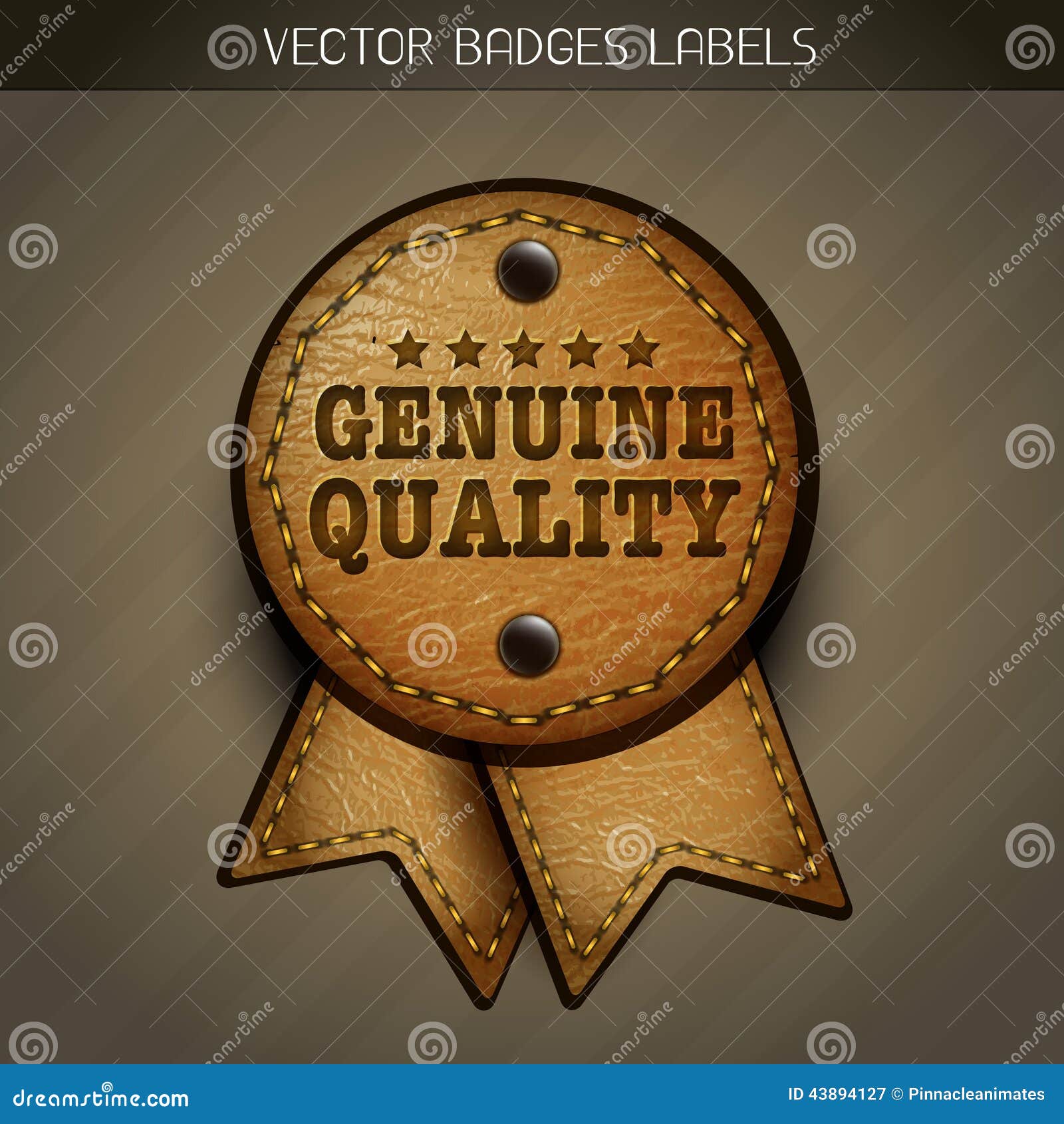 Vector Genuine Leather Label Stock Vector - Illustration of promotion ...