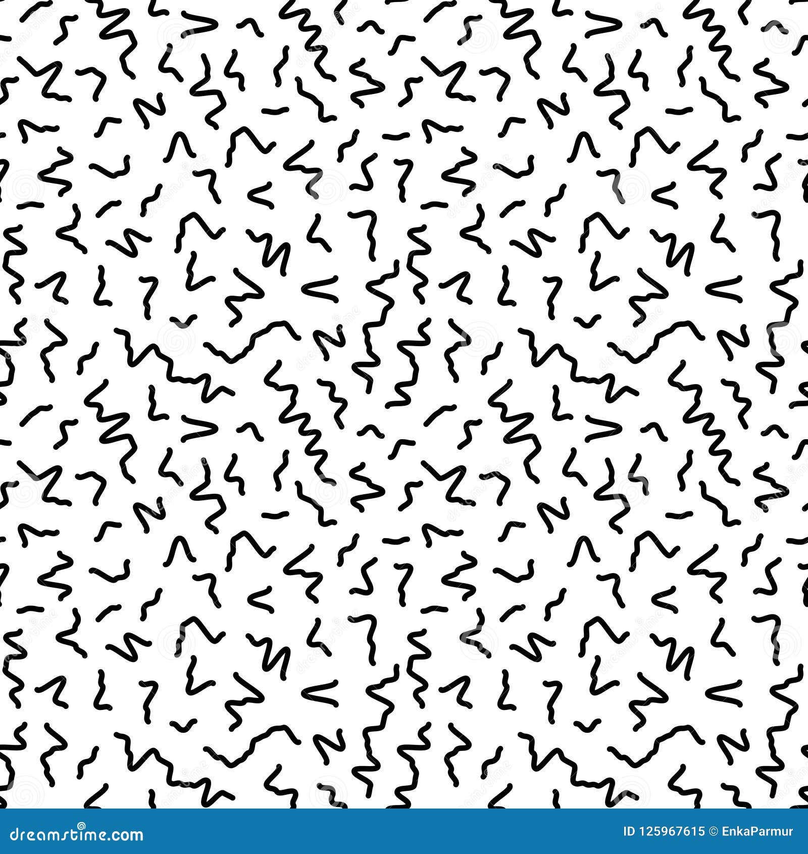 Geometric Seamless Pattern Squiggles. Stock Vector - Illustration of ...