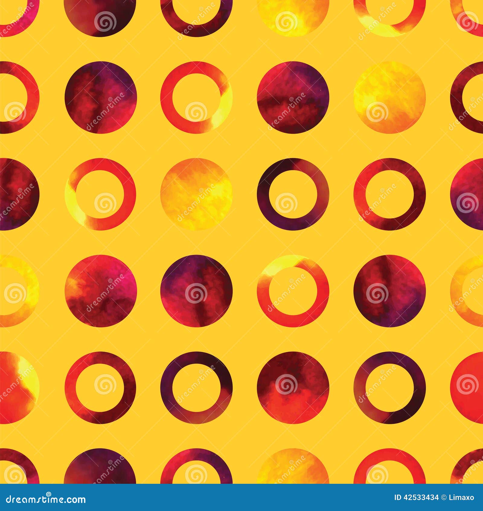 Vector Geometric Abstract Watercolor Pattern with Gradient Circles ...
