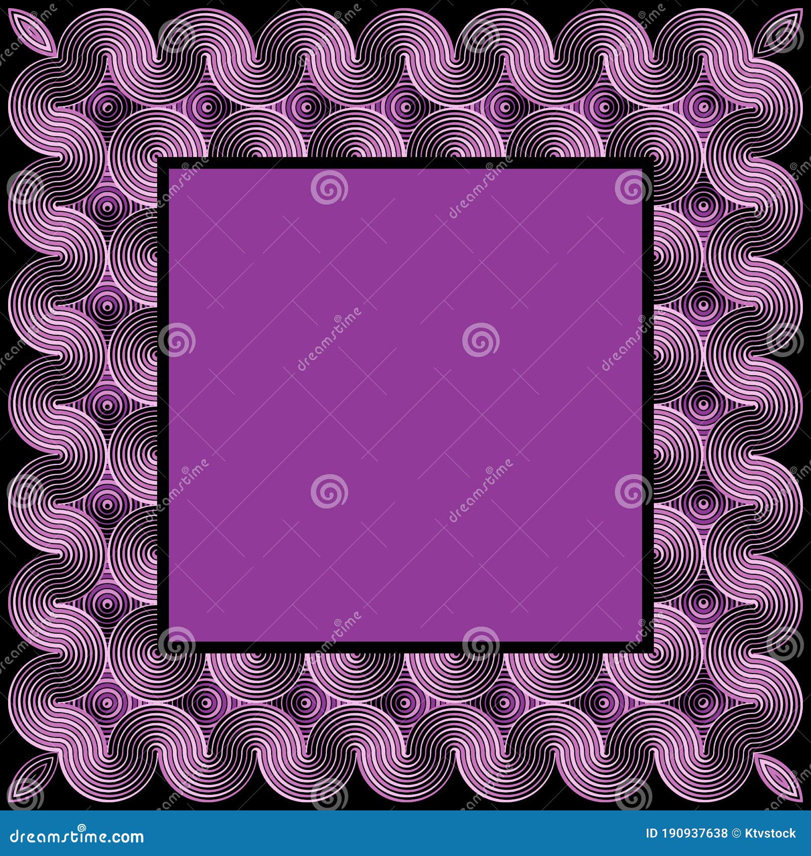 Vector Geometric Border with Distortion Effect. Stock Vector ...