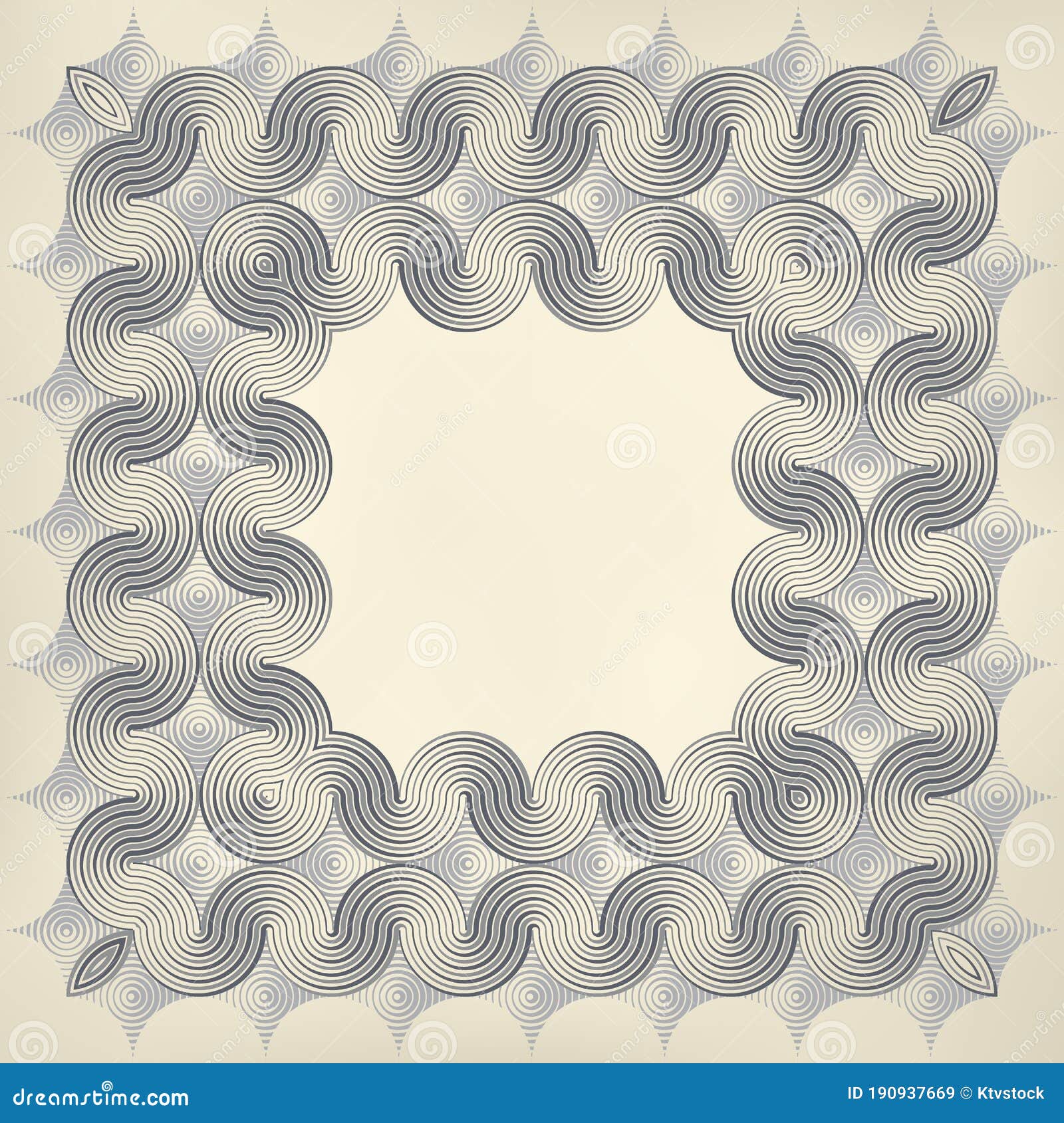 Vector Geometric Border with Distortion Effect. Stock Vector ...