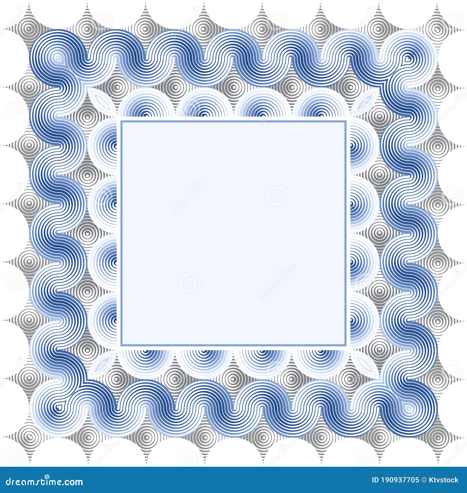 Vector Geometric Border with Distortion Effect. Stock Vector ...