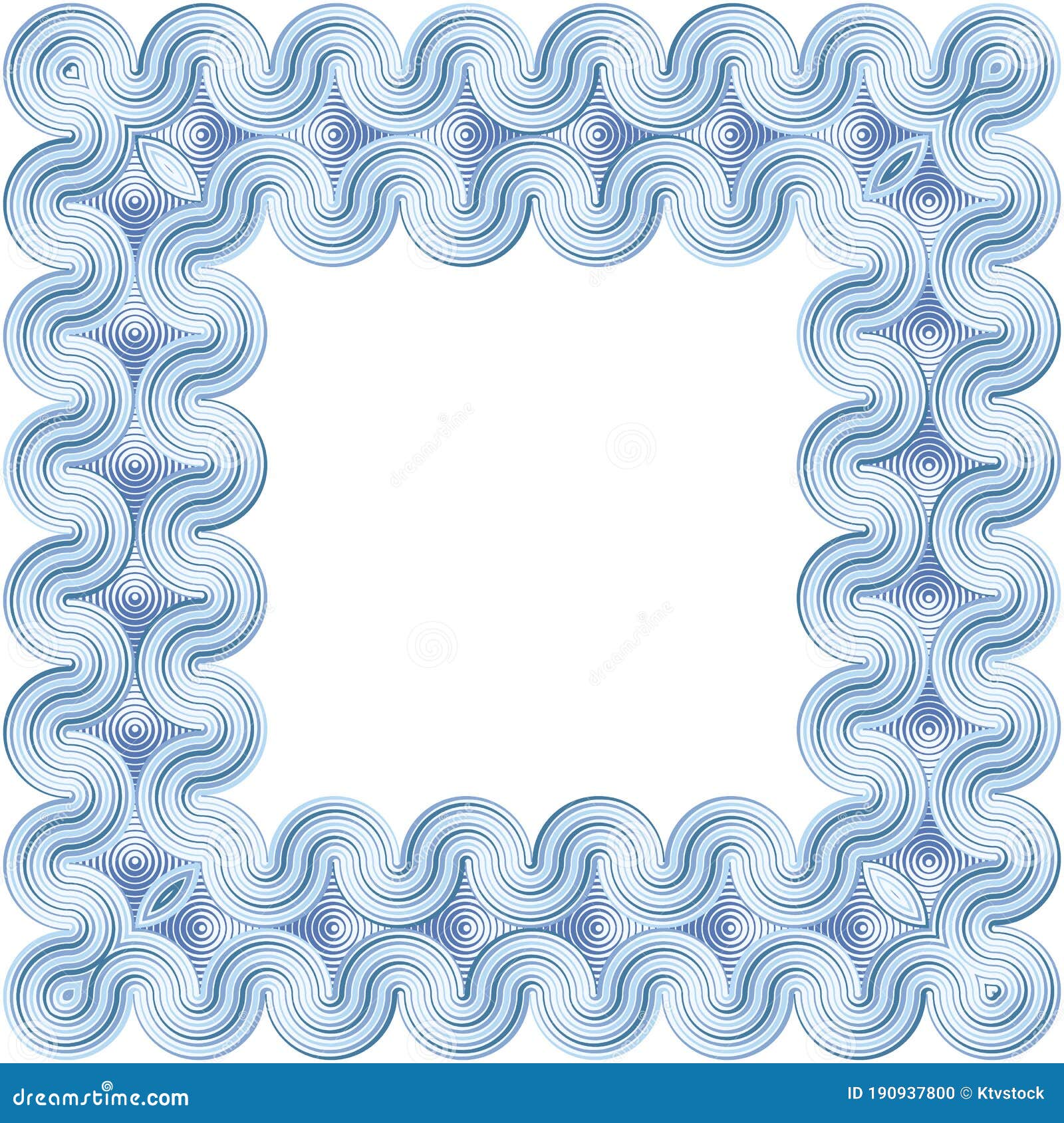 Vector Geometric Border with Distortion Effect. Stock Vector ...