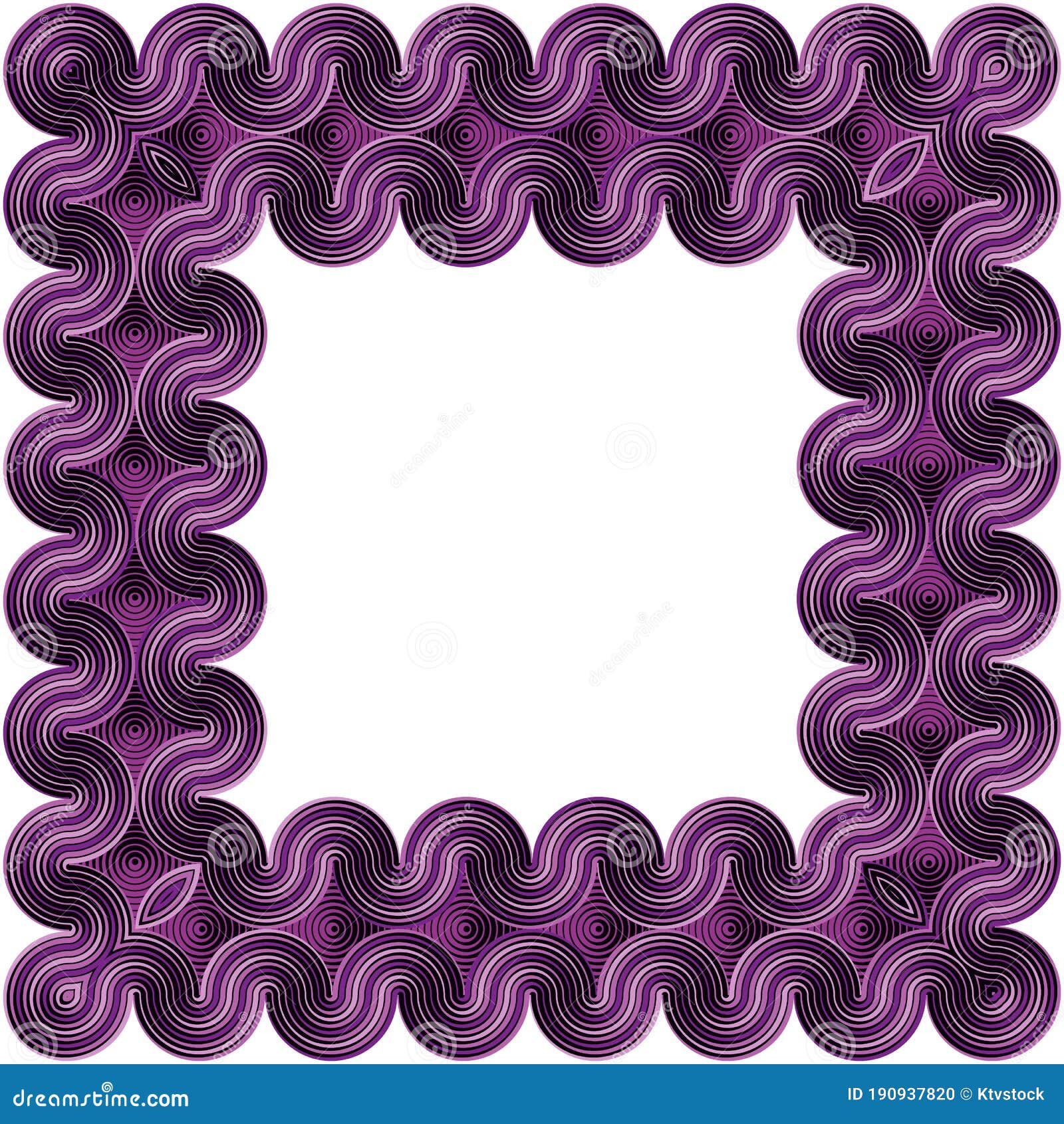 Vector Geometric Border with Distortion Effect. Stock Vector ...