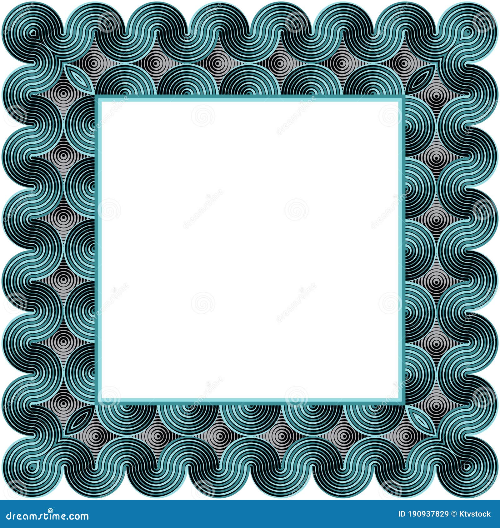 Vector Geometric Border with Distortion Effect. Stock Vector ...