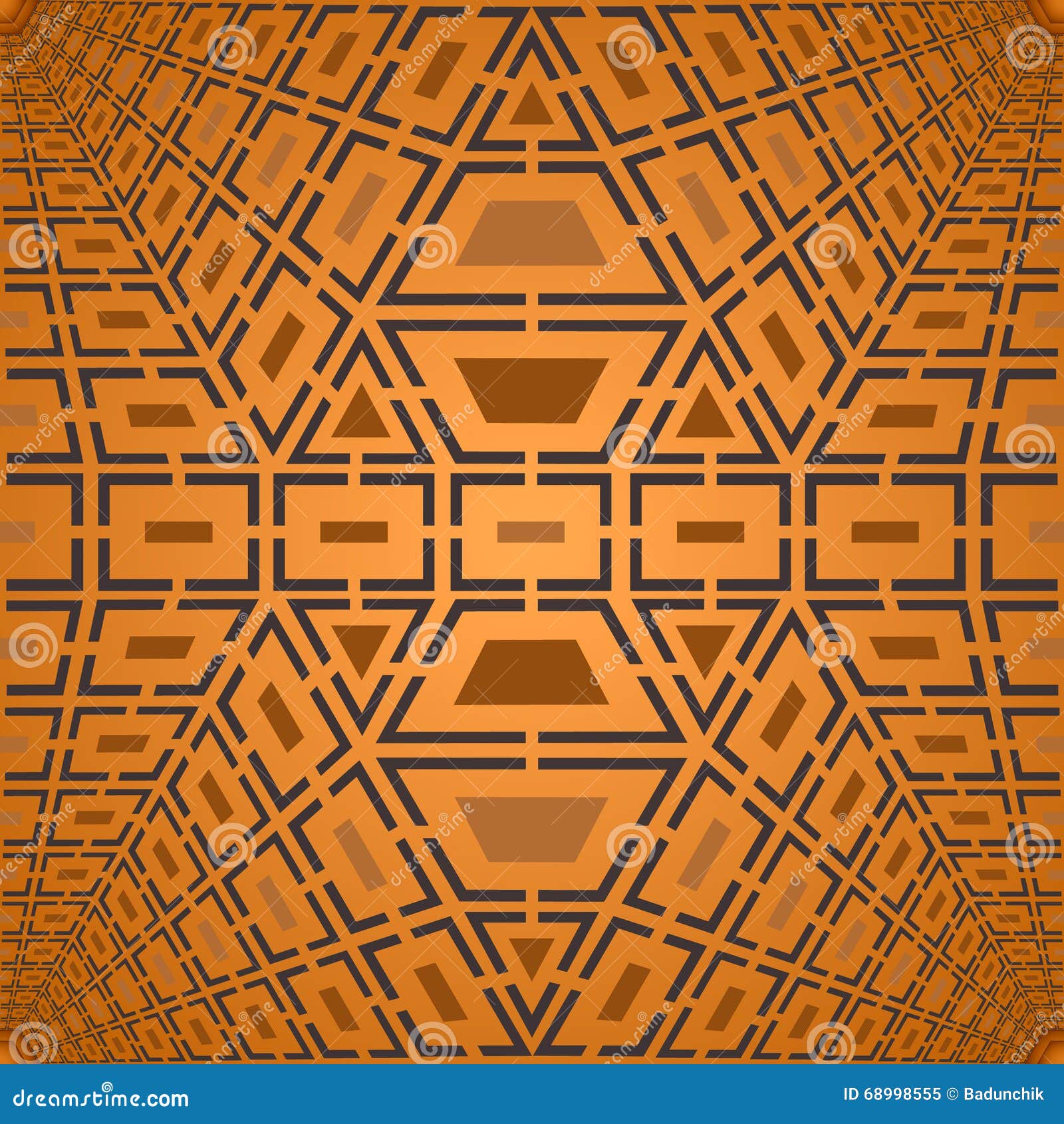 Vector Geometric Brown Pattern Stock Vector - Illustration of abstract, vector: 68998555