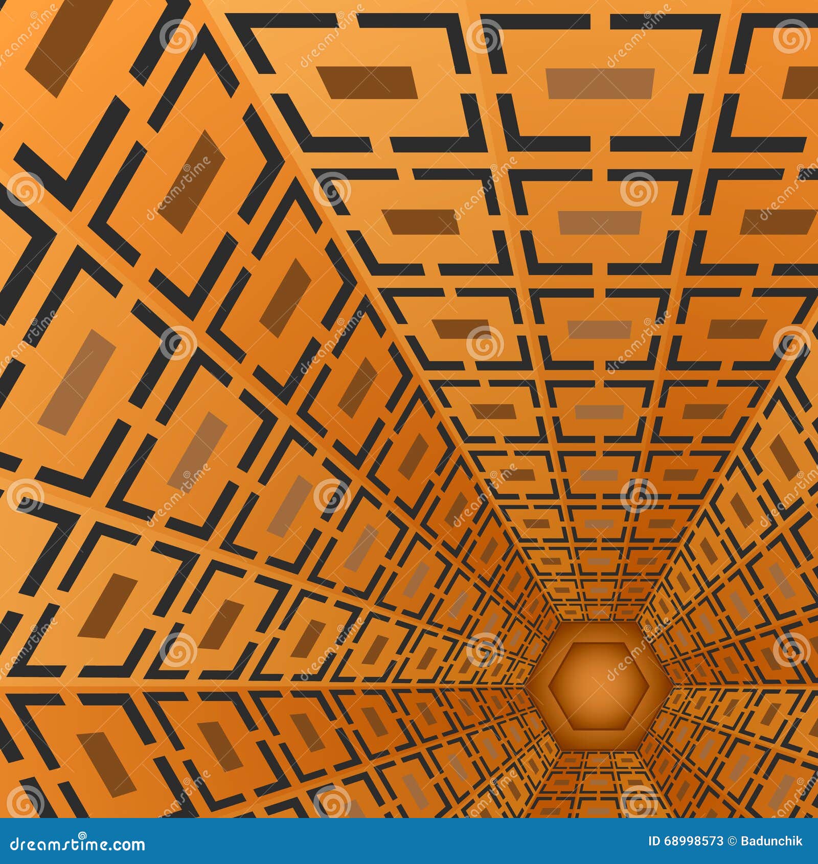 Vector Geometric Brown Pattern Stock Vector - Illustration of ornate ...