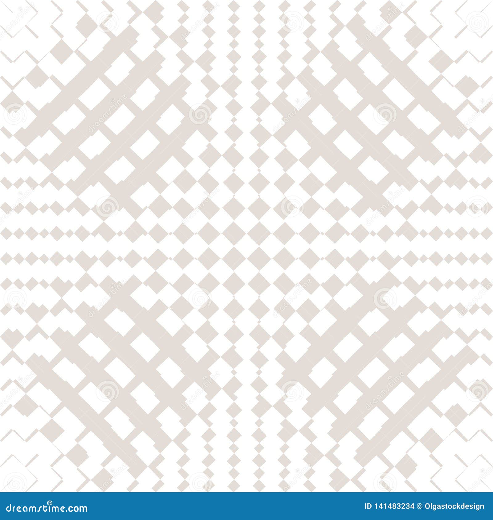 Vector Geometric Checkered Seamless Pattern. White and Beige Gradient ...