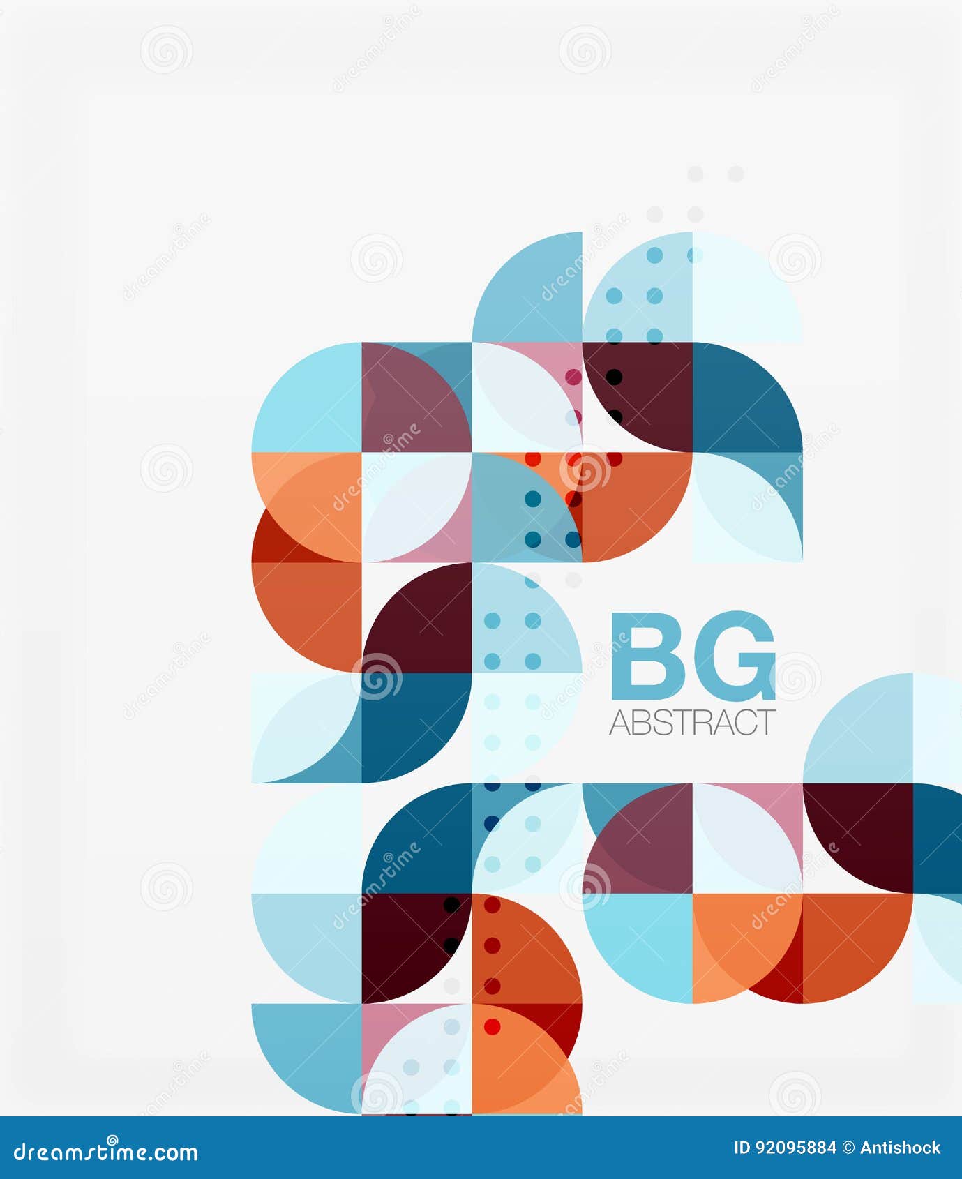 Vector Geometric Circle Abstract Background Stock Vector - Illustration ...