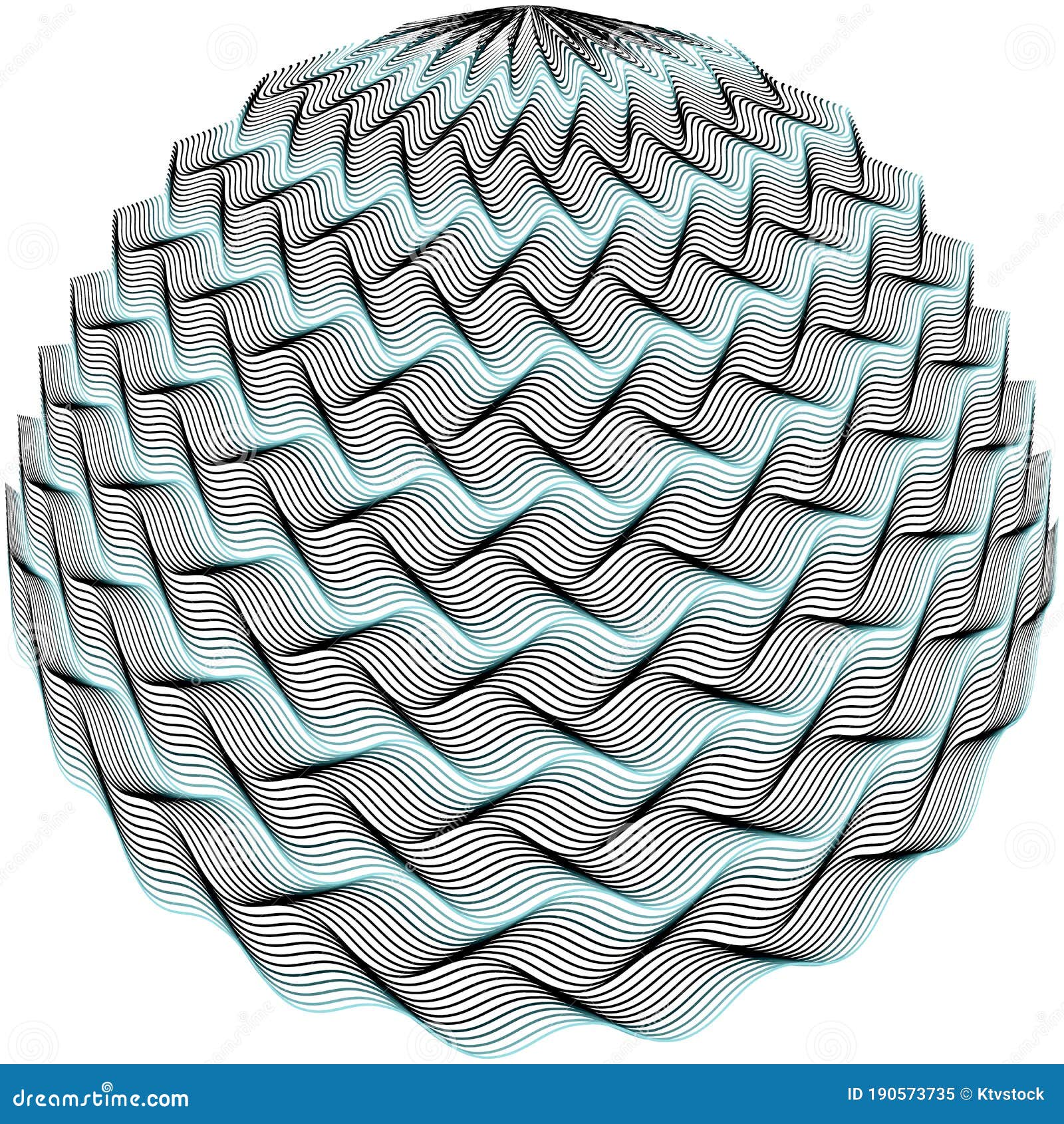 Vector Geometric Circle with Distorted Elements Stock Vector ...