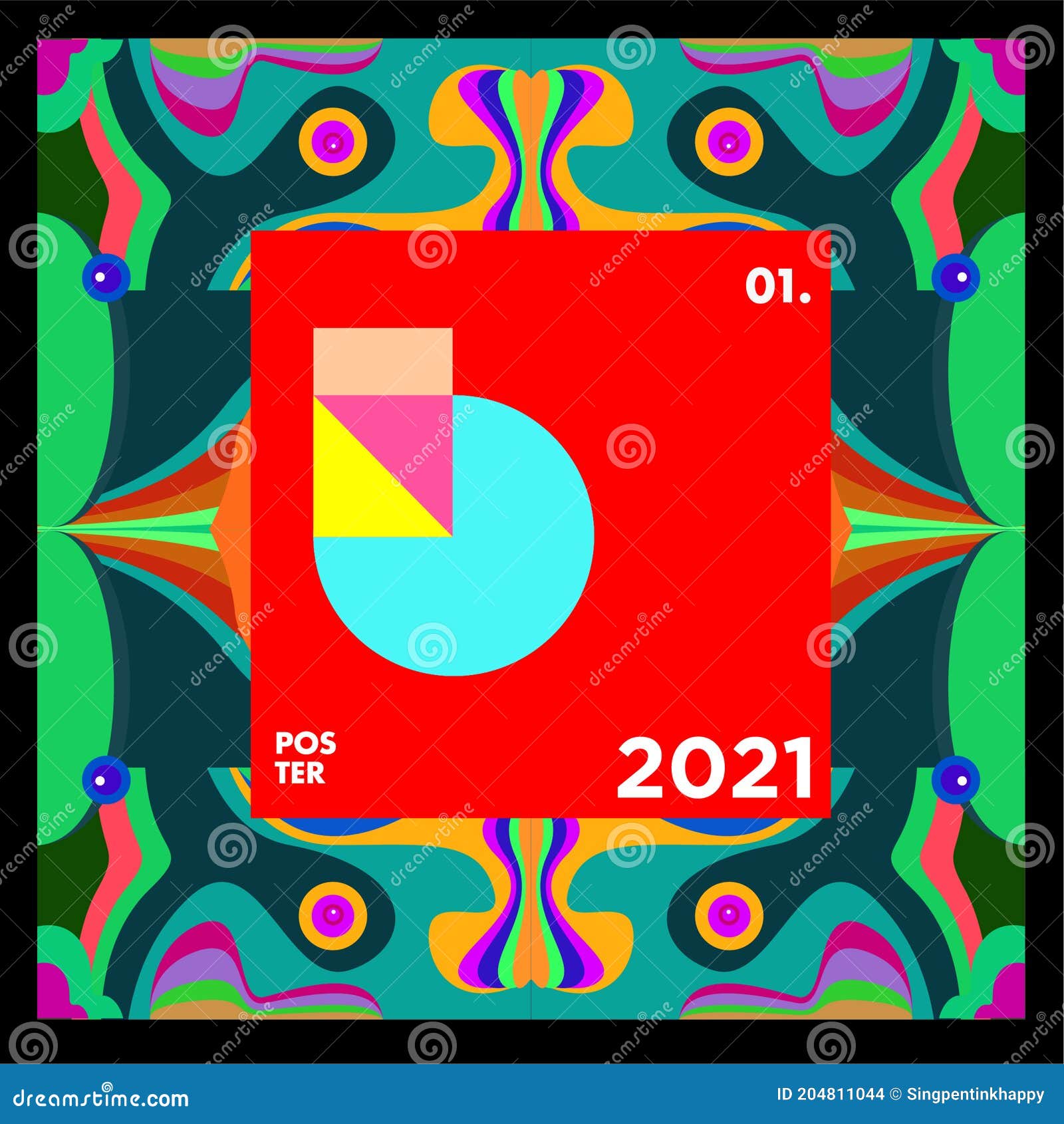 Vector Geometric Colorful Pattern for Poster and Banner Design Template Stock Vector ...