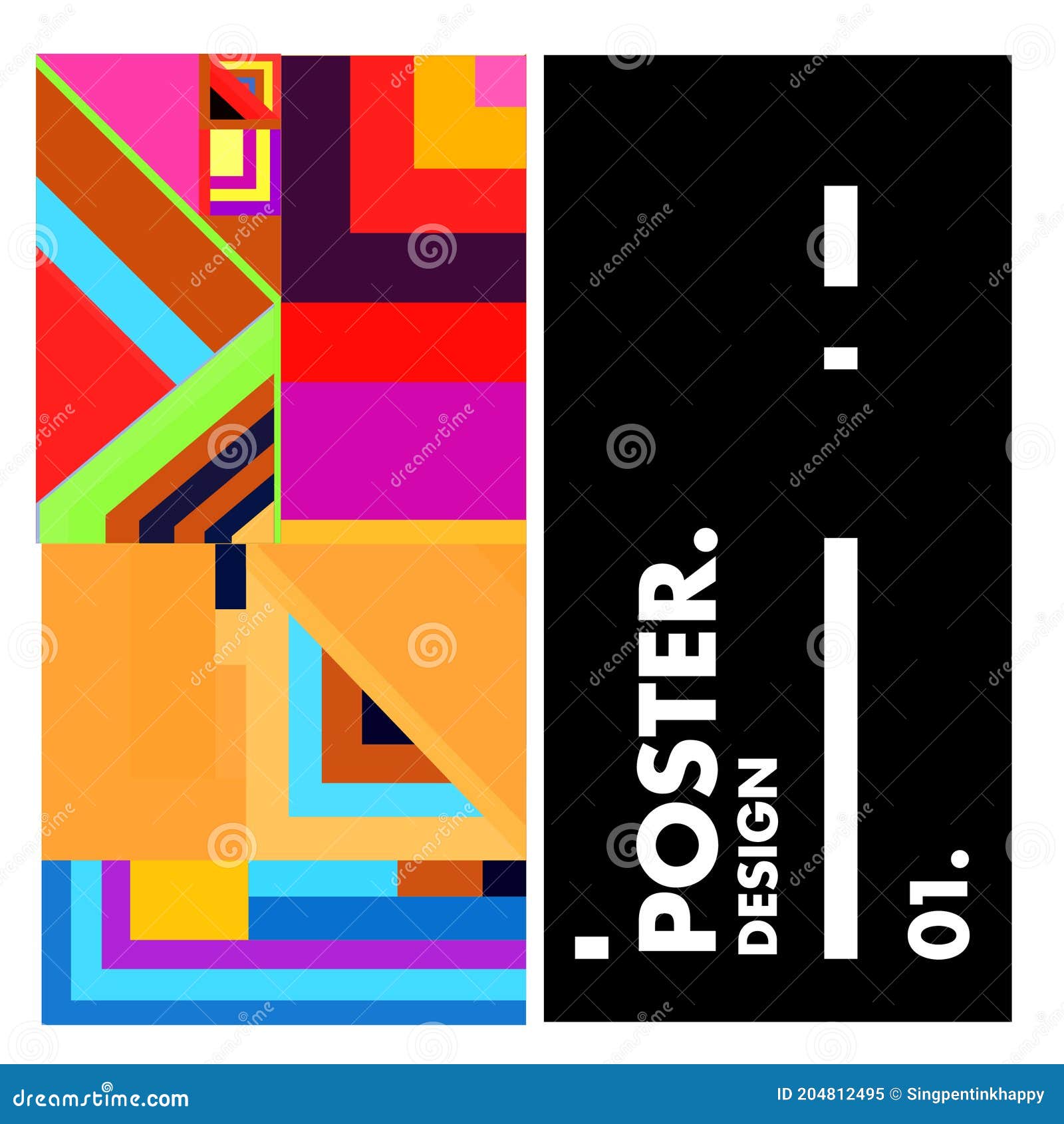 Vector Geometric Colorful Pattern for Poster and Banner Design Template ...