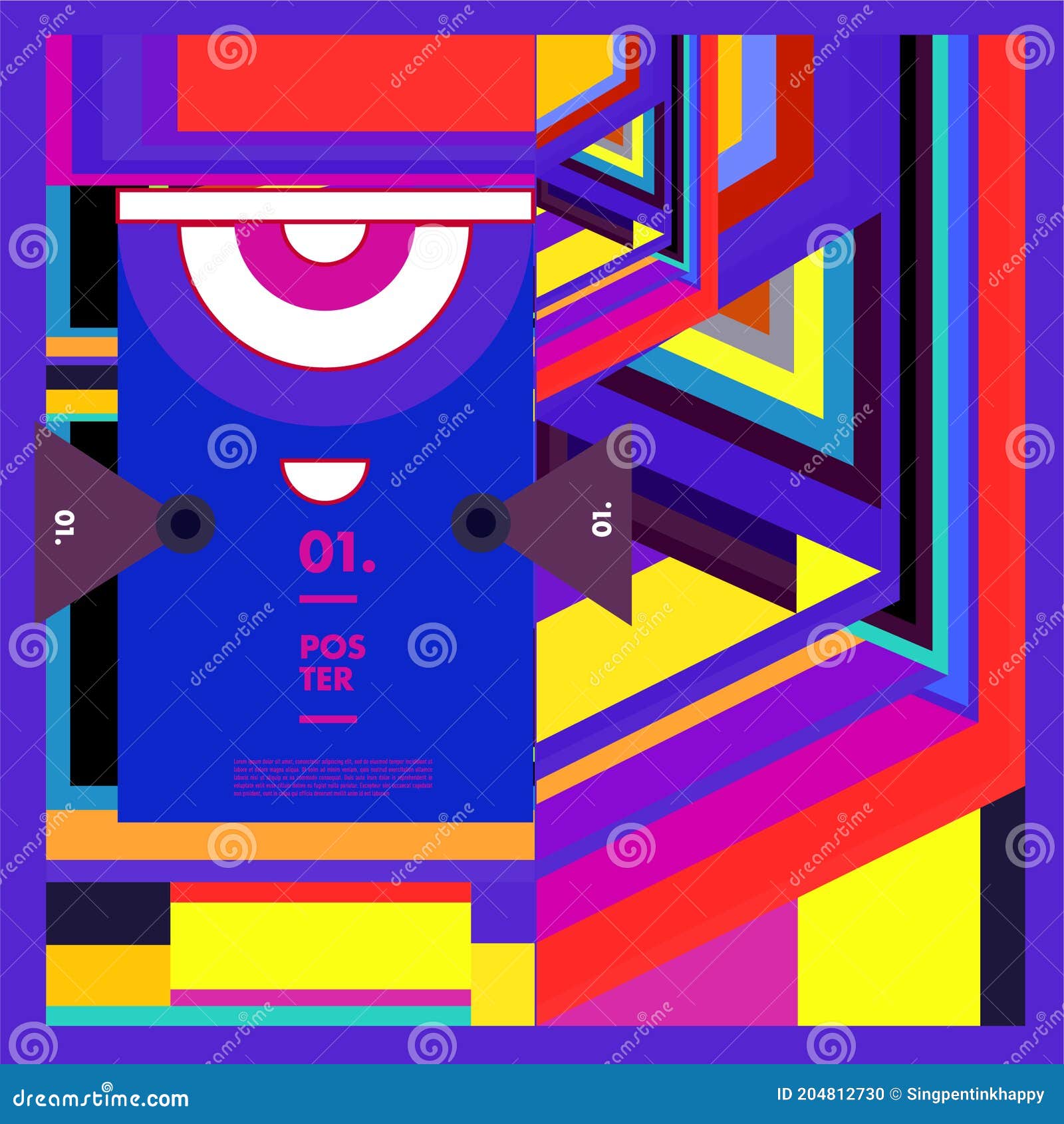 Vector Geometric Colorful Pattern for Poster and Banner Design Template ...