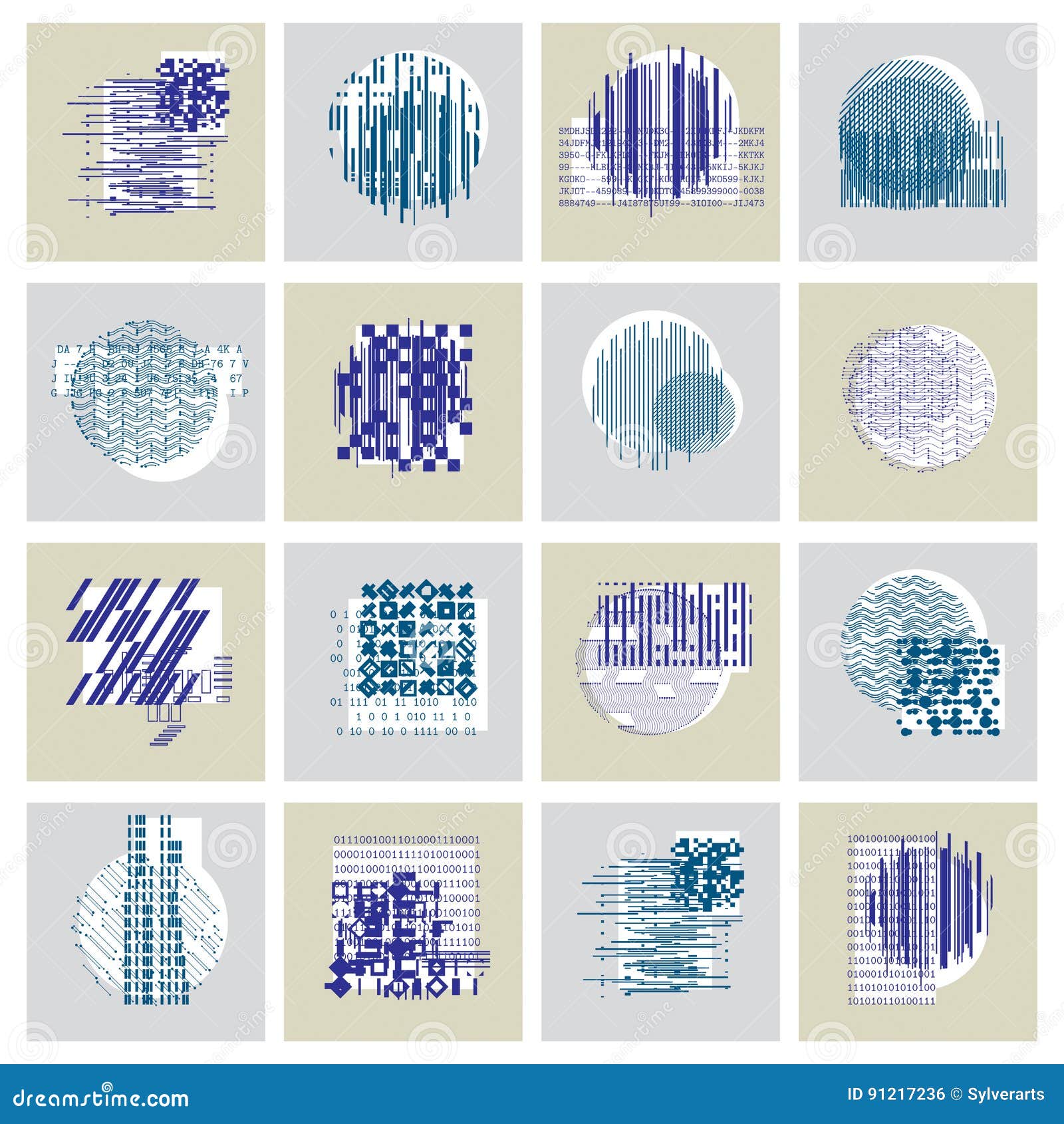Vector Geometric Compositions Set, Abstract Graphic Arts Collect Stock ...