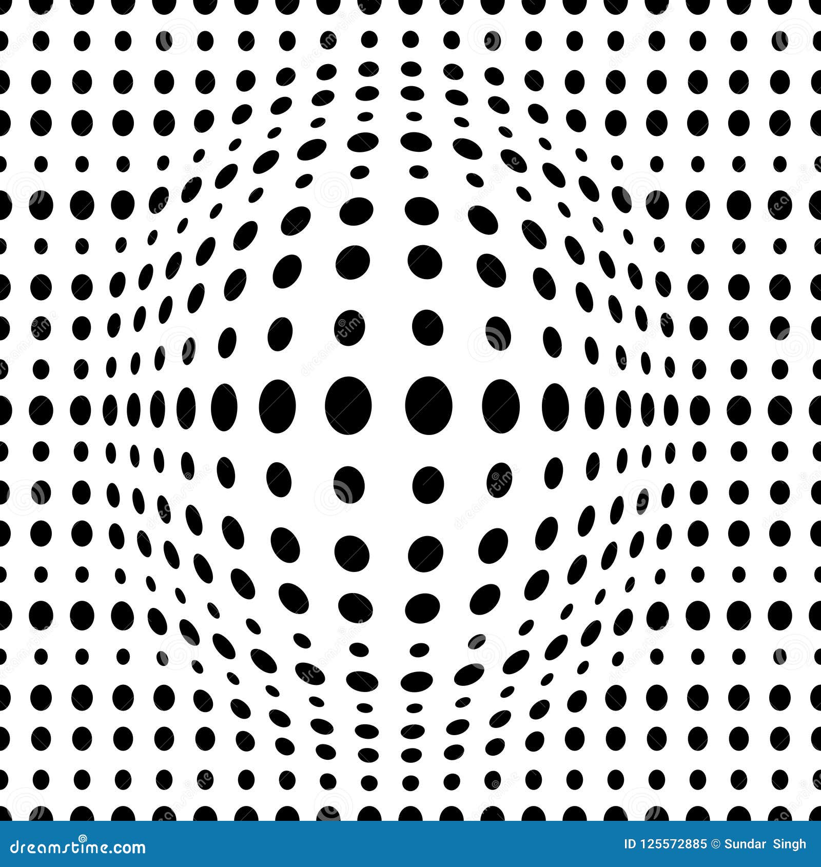 Vector Geometric Dotted 3d Seamless Pattern with Dotted Different Sized ...