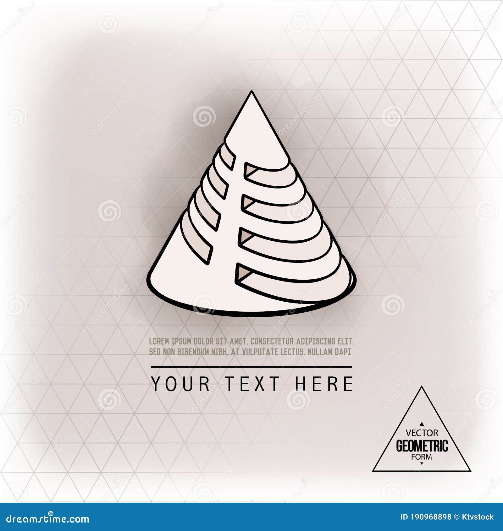 Vector Geometric Figure Cone Logo Design Stock Vector - Illustration of ...