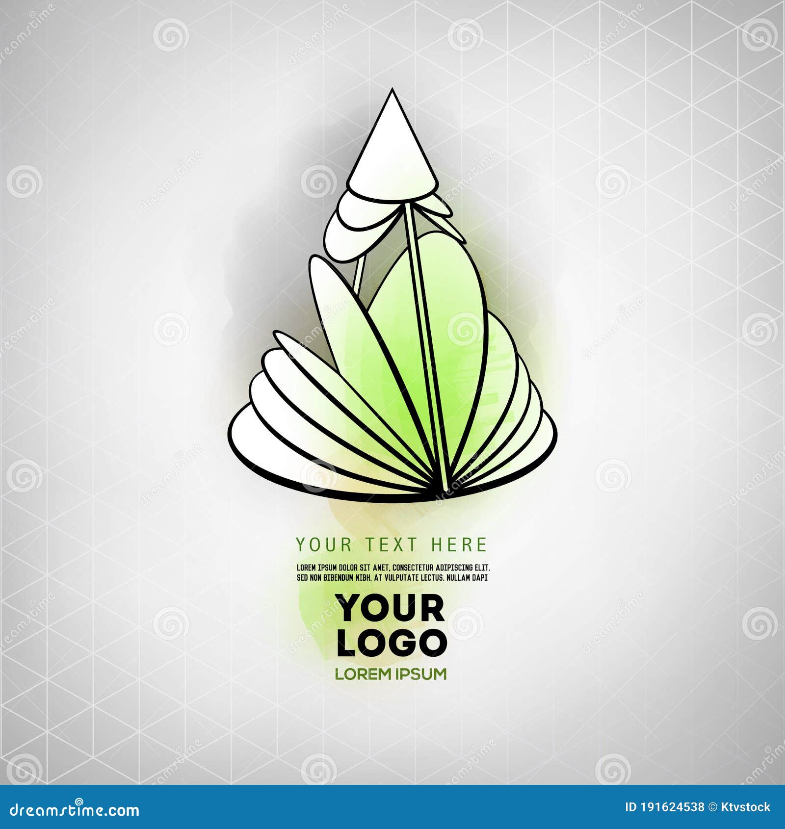 Vector Geometric Figure Cone Logo Design Stock Vector - Illustration of ...