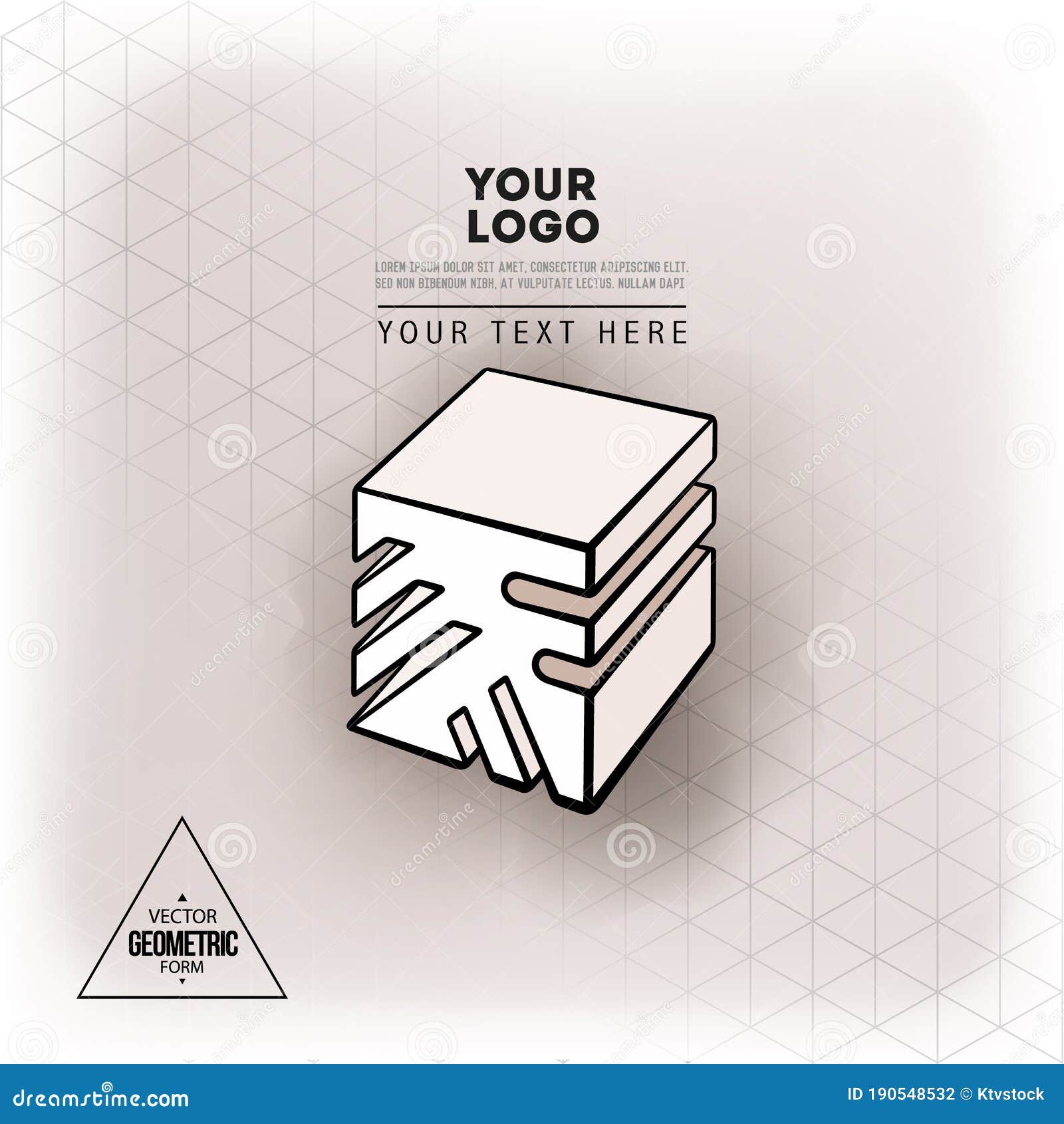 Vector Geometric Figure Cube Logo Design Stock Vector - Illustration of ...