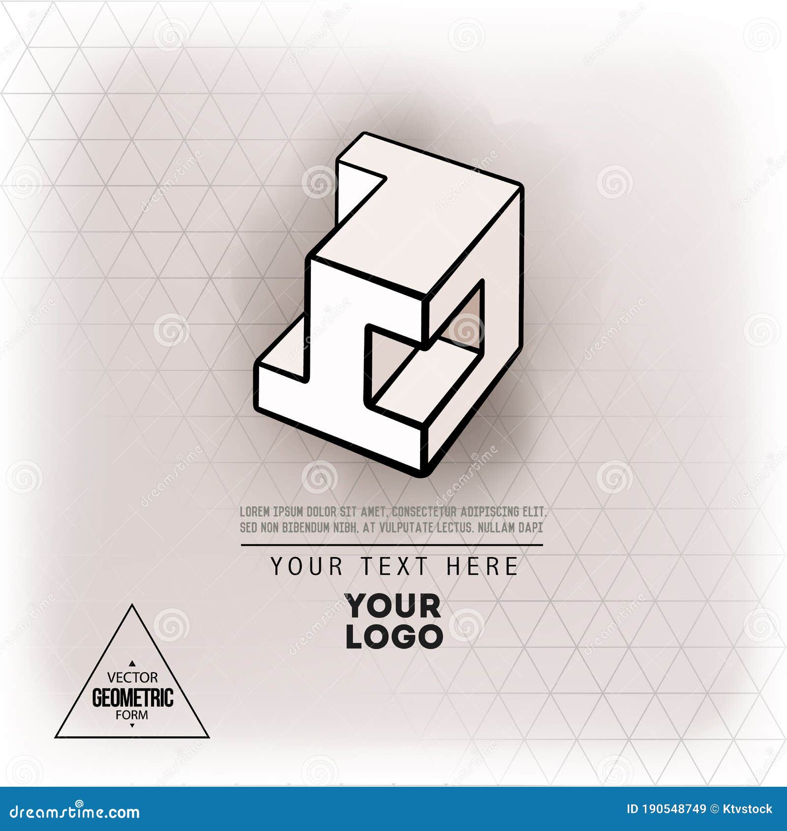Vector Geometric Figure Cube Logo Design Stock Vector - Illustration of ...