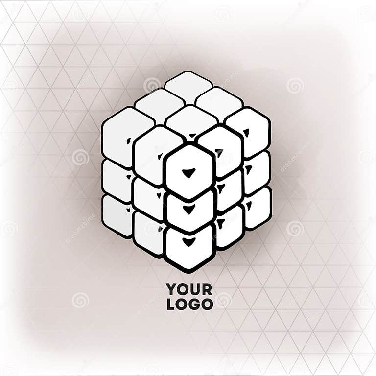 Vector Geometric Figure Cube Logo Design Stock Vector - Illustration of ...