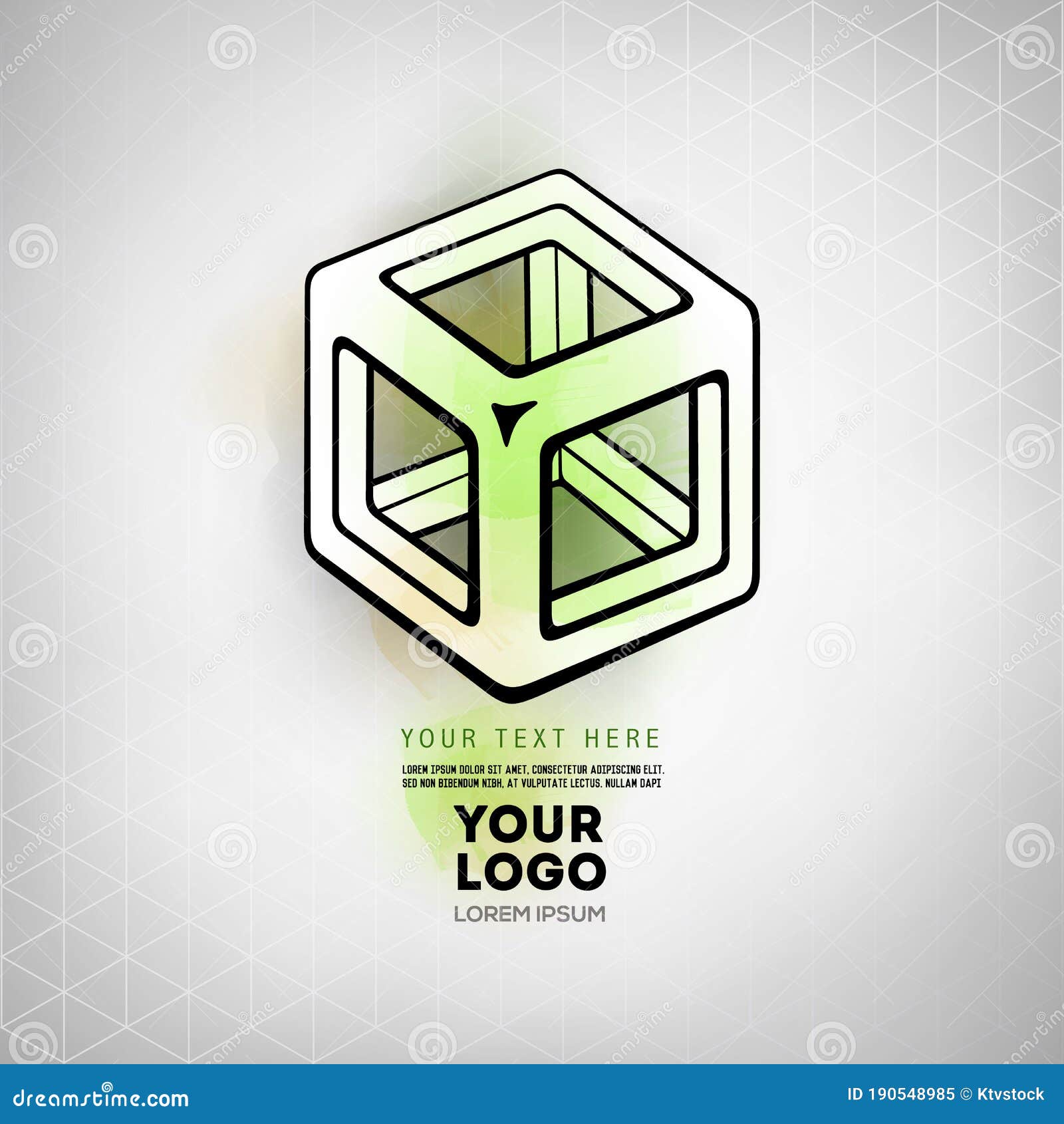 Vector Geometric Figure Cube Logo Design Stock Vector - Illustration of ...