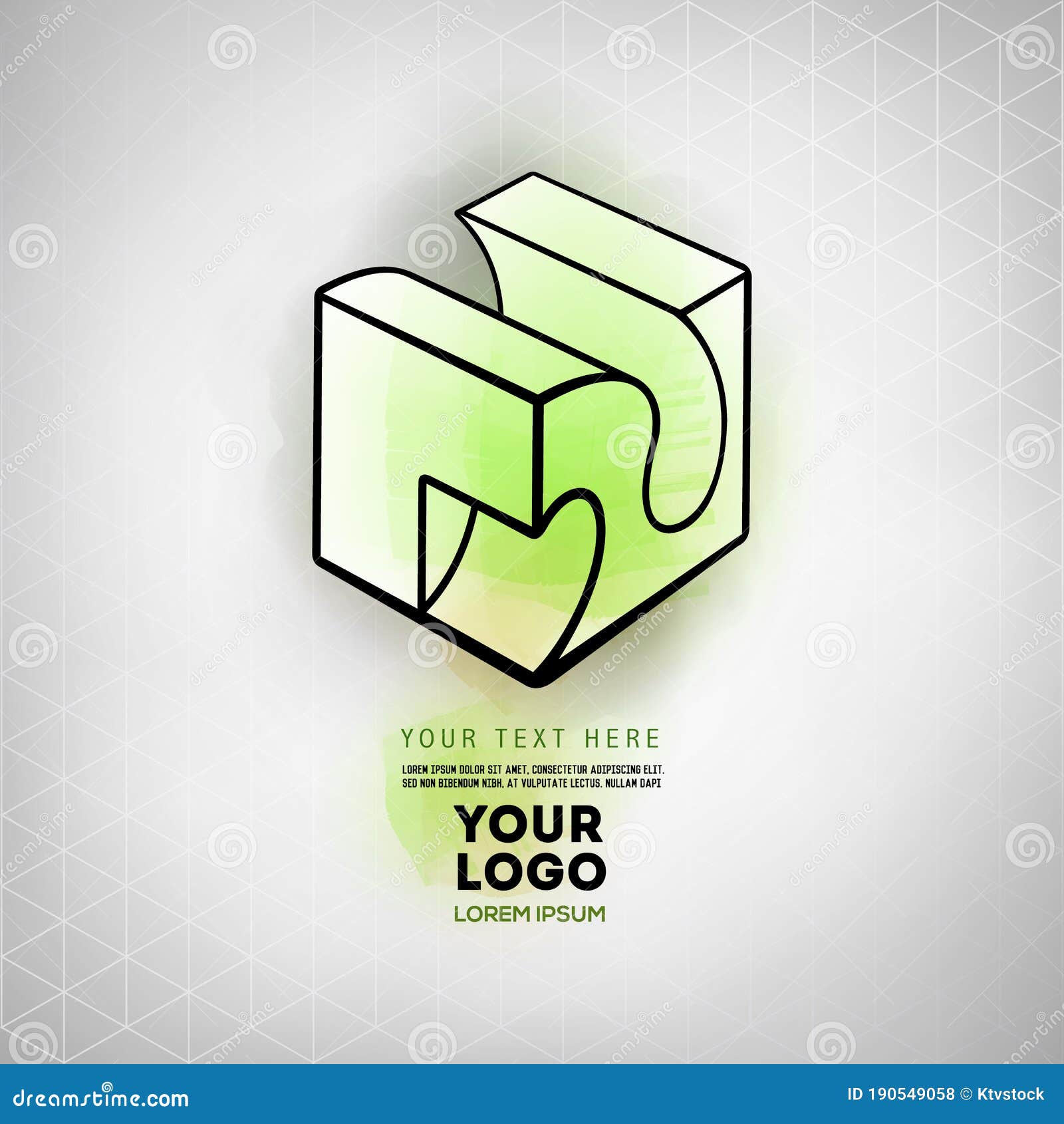 Vector Geometric Figure Cube Logo Design Stock Vector - Illustration of ...