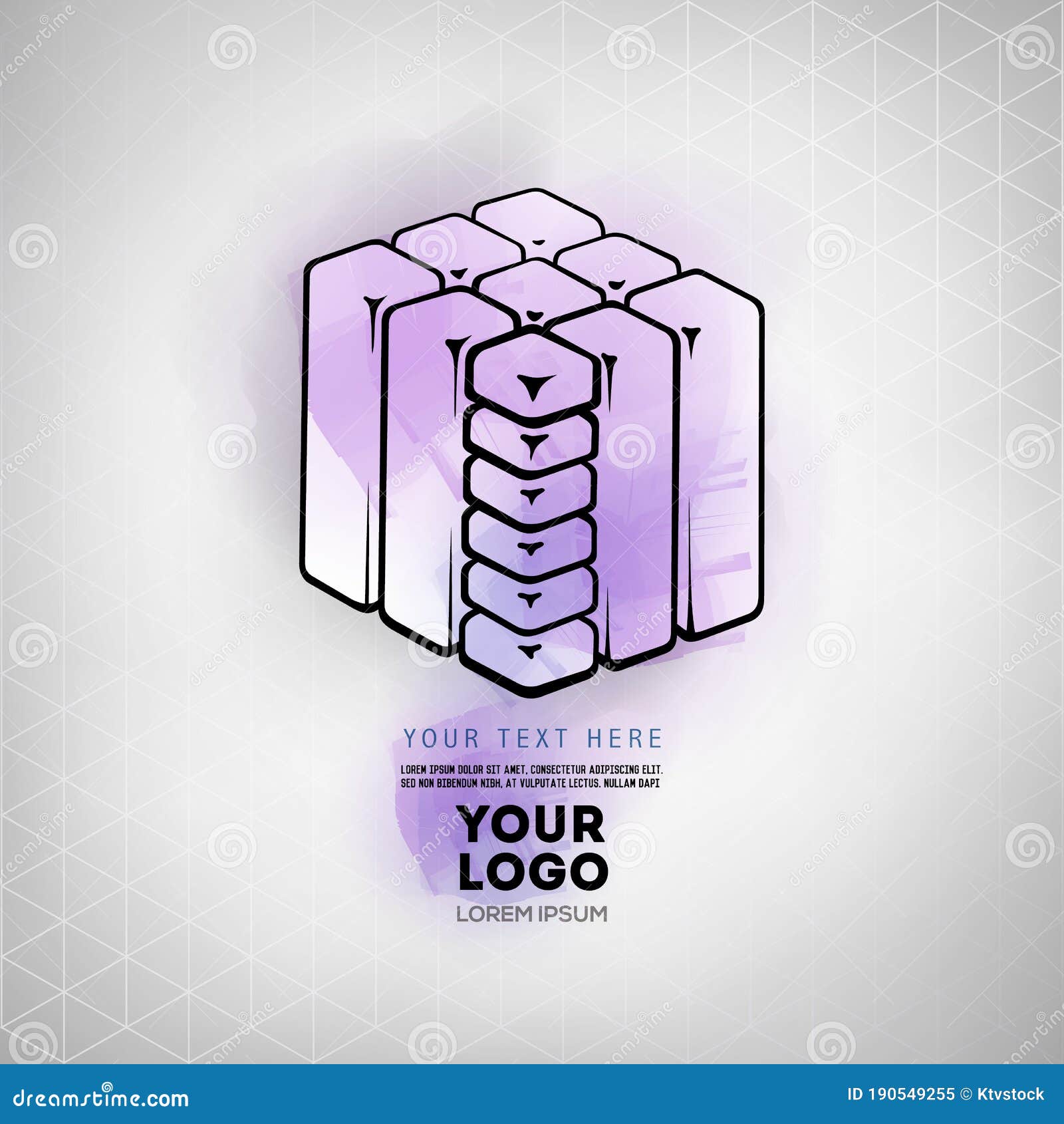 Vector Geometric Figure Cube Logo Design Stock Vector - Illustration of ...