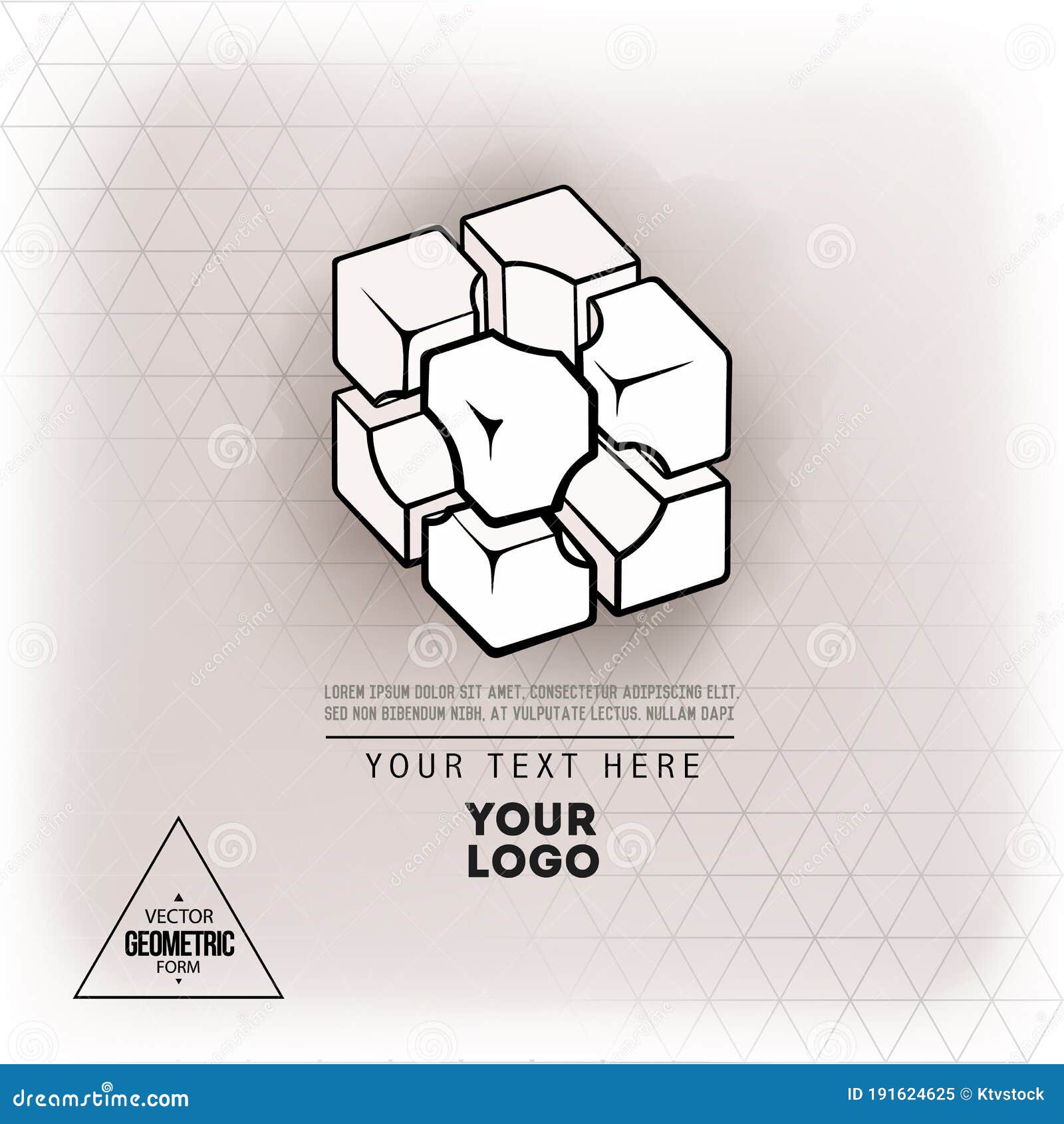 Vector Geometric Figure Cube Logo Design Stock Vector - Illustration of ...