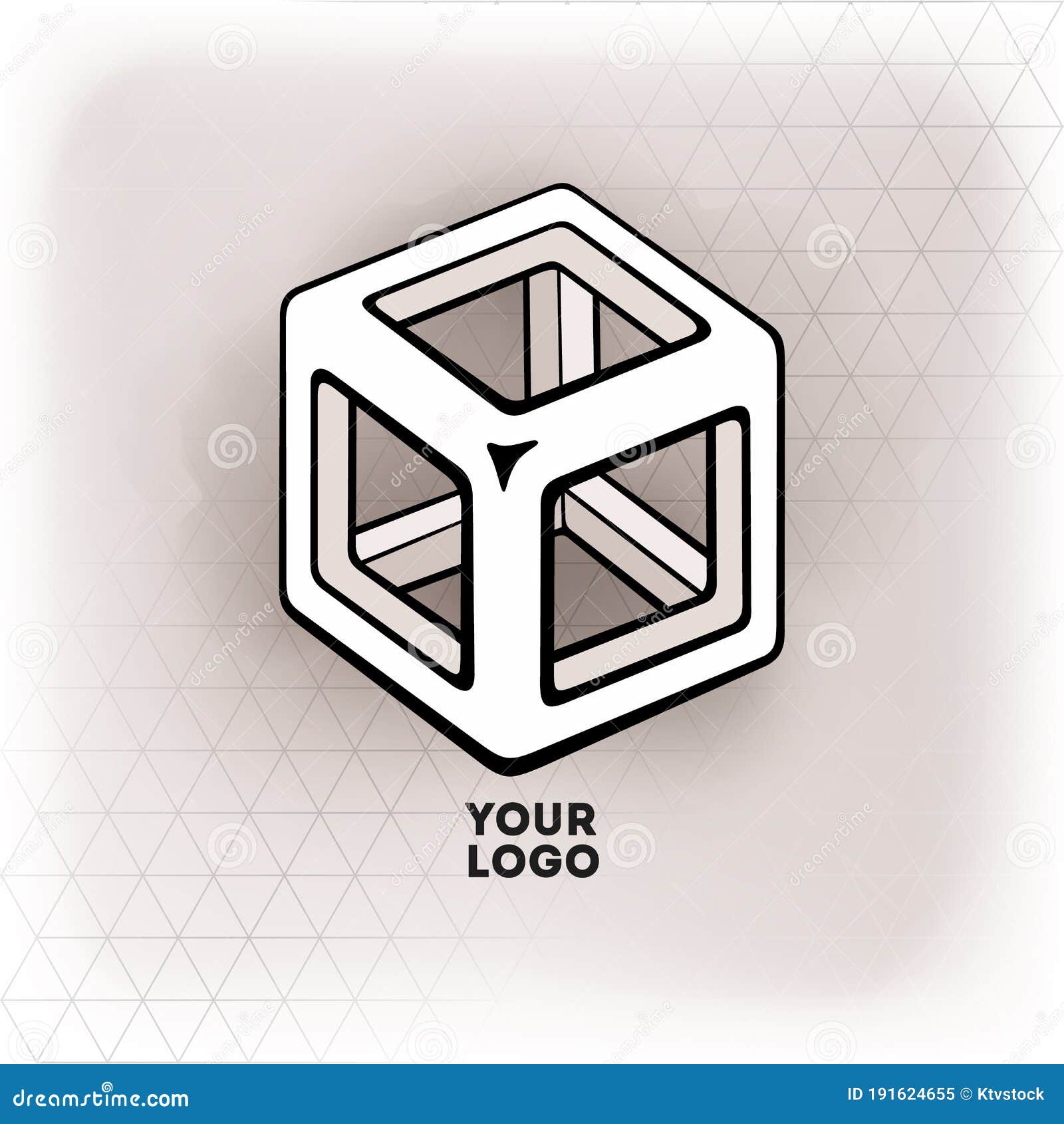 Vector Geometric Figure Cube Logo Design Stock Vector - Illustration of ...