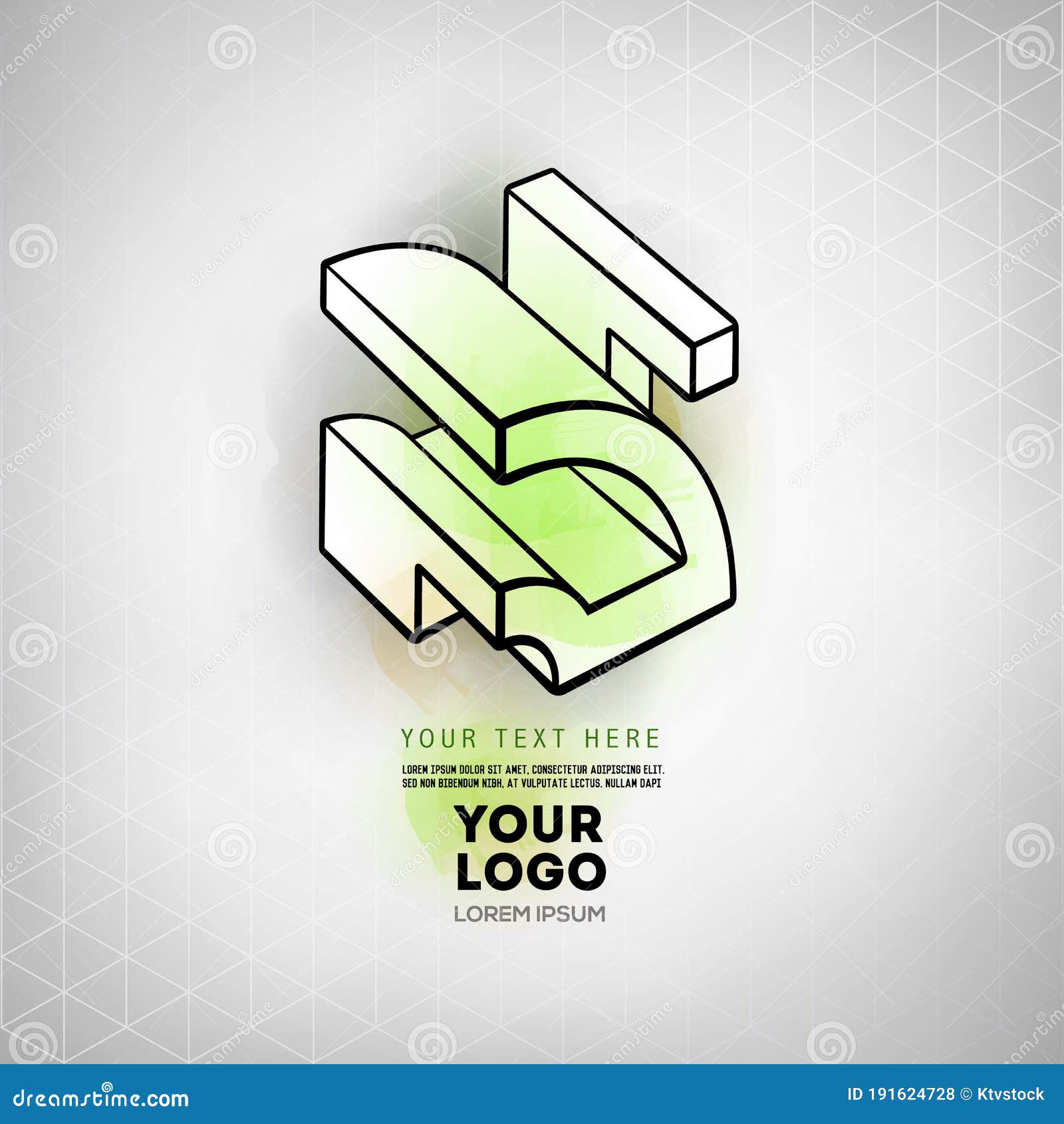 Vector Geometric Figure Cube Logo Design Stock Vector - Illustration of ...