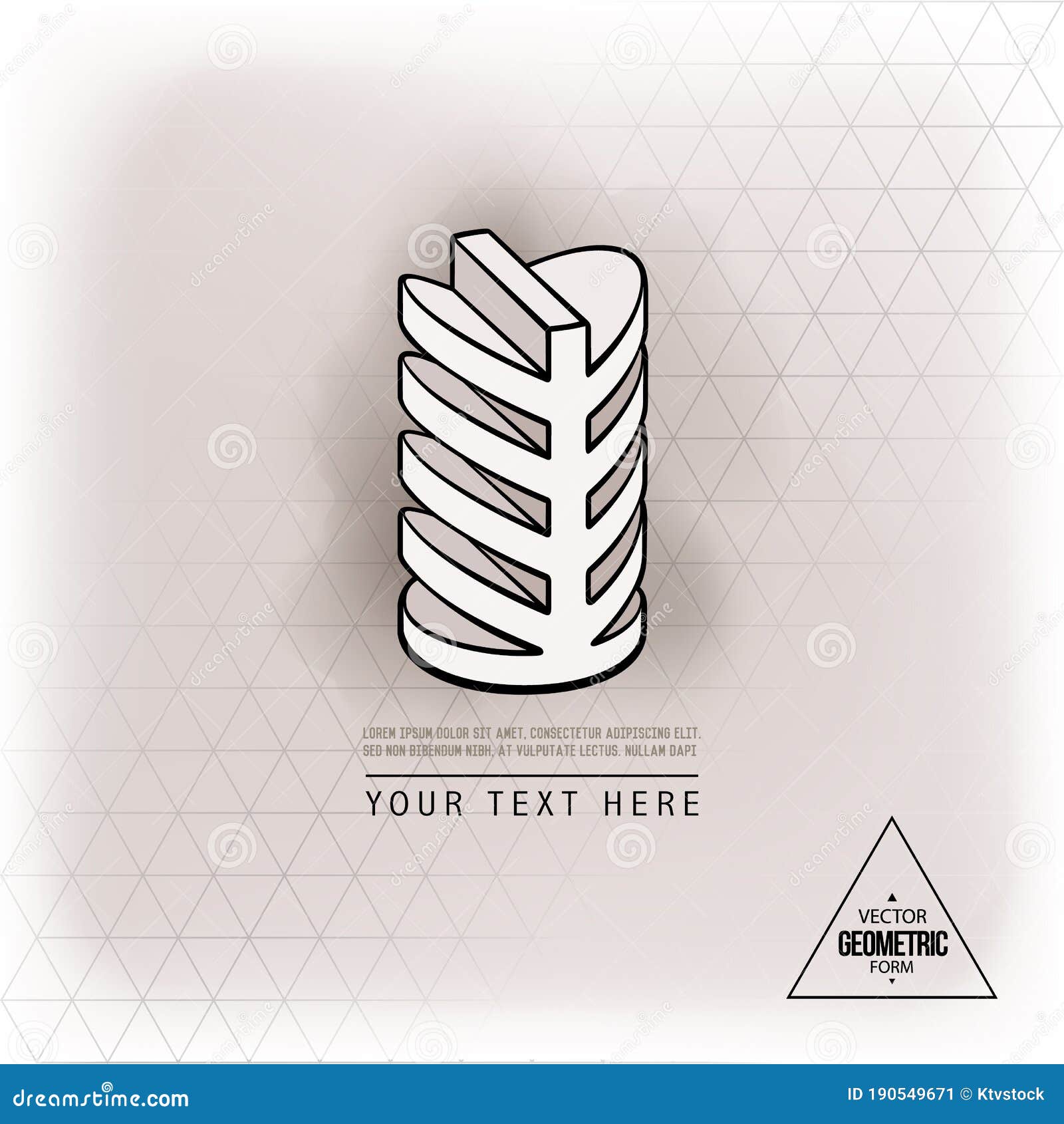 Vector Geometric Figure Cylinder Logo Design Stock Vector ...