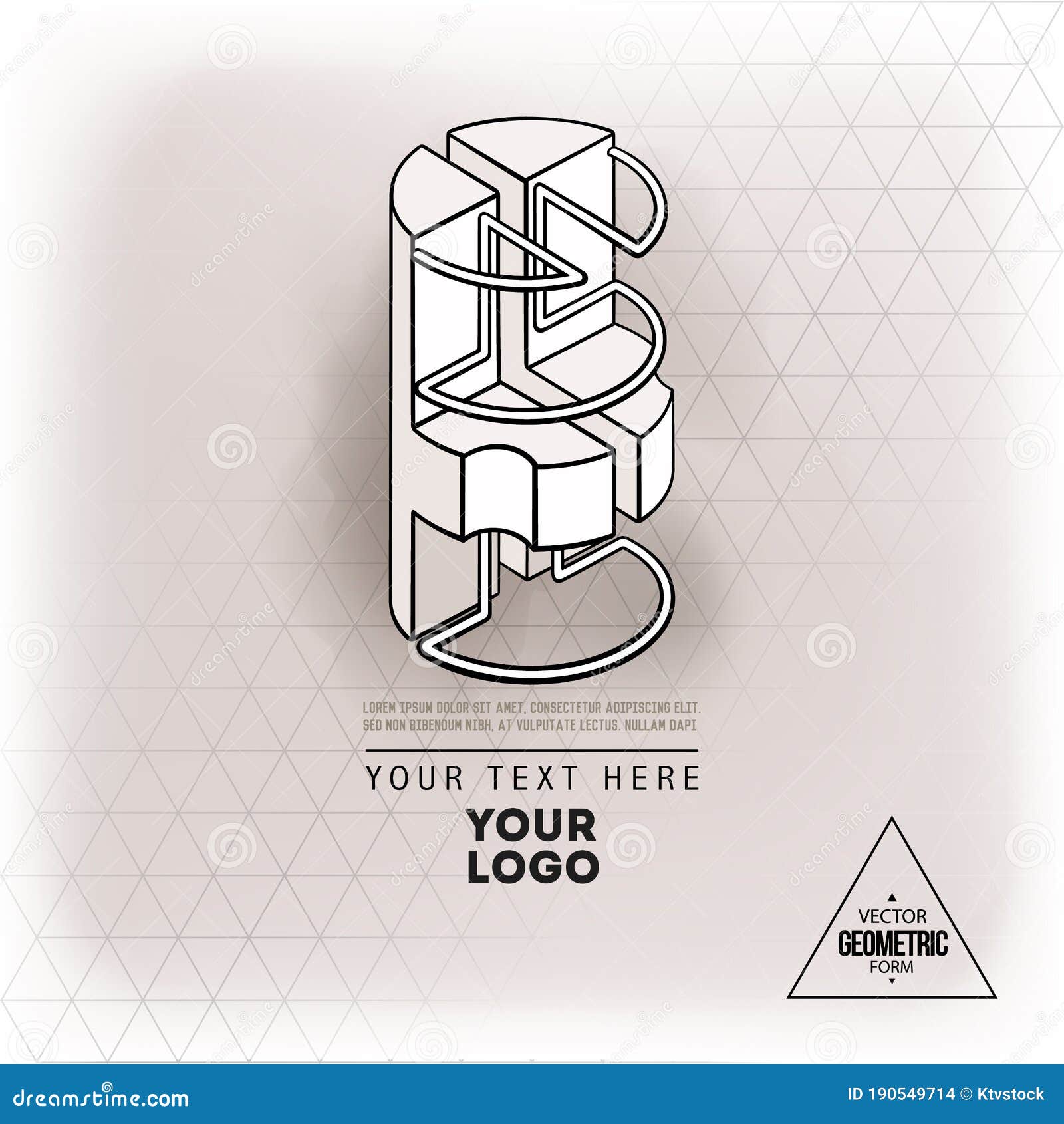 Vector Geometric Figure Cylinder Logo Design Stock Vector ...