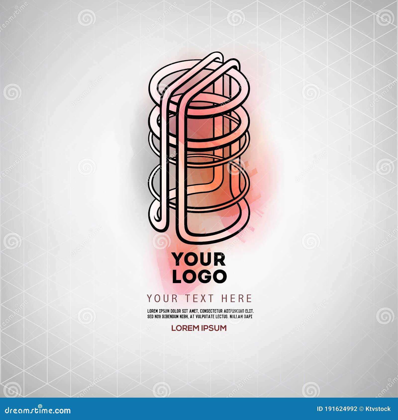 Vector Geometric Figure Cylinder Spiral Logo Stock Vector ...