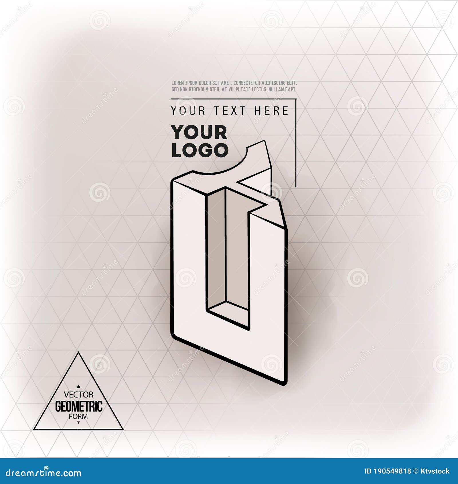 Vector Geometric Figure Prism Logo Design Stock Vector - Illustration ...