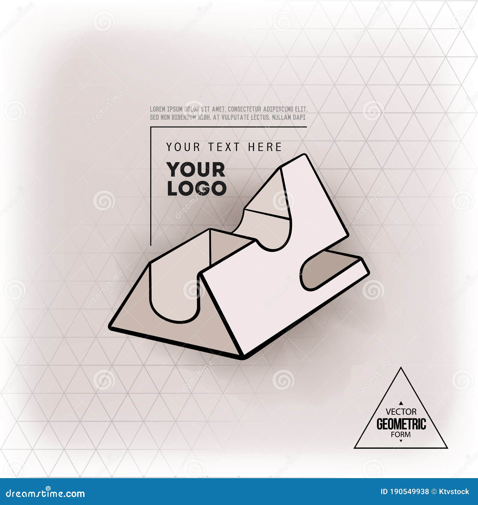 Vector Geometric Figure Prism Logo Design Stock Vector - Illustration ...