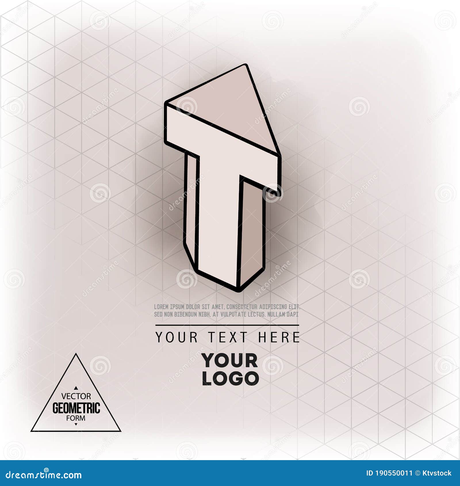 Vector Geometric Figure Prism Logo Design Stock Vector - Illustration ...