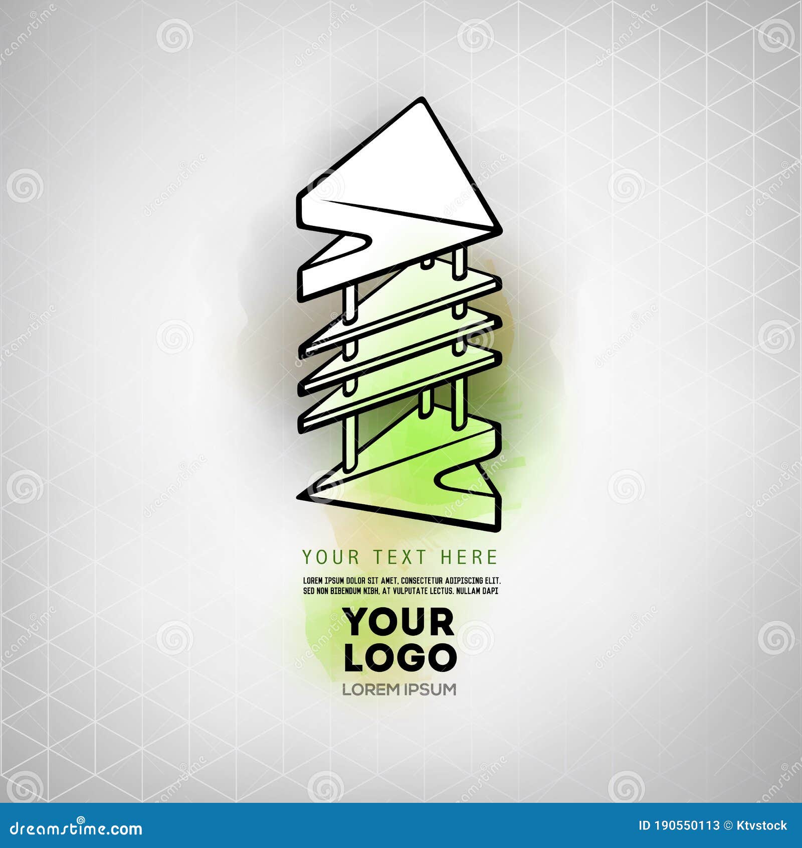 Vector Geometric Figure Prism Logo Design Stock Vector - Illustration ...