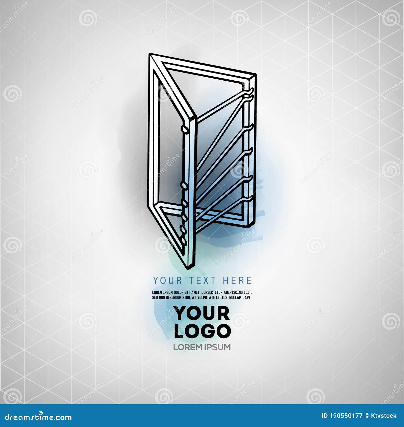 Vector Geometric Figure Prism Logo Design Stock Vector - Illustration ...