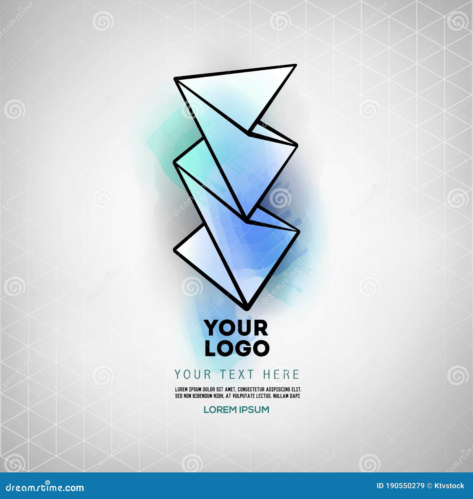 Vector Geometric Figure Prism Logo Design Stock Vector - Illustration ...
