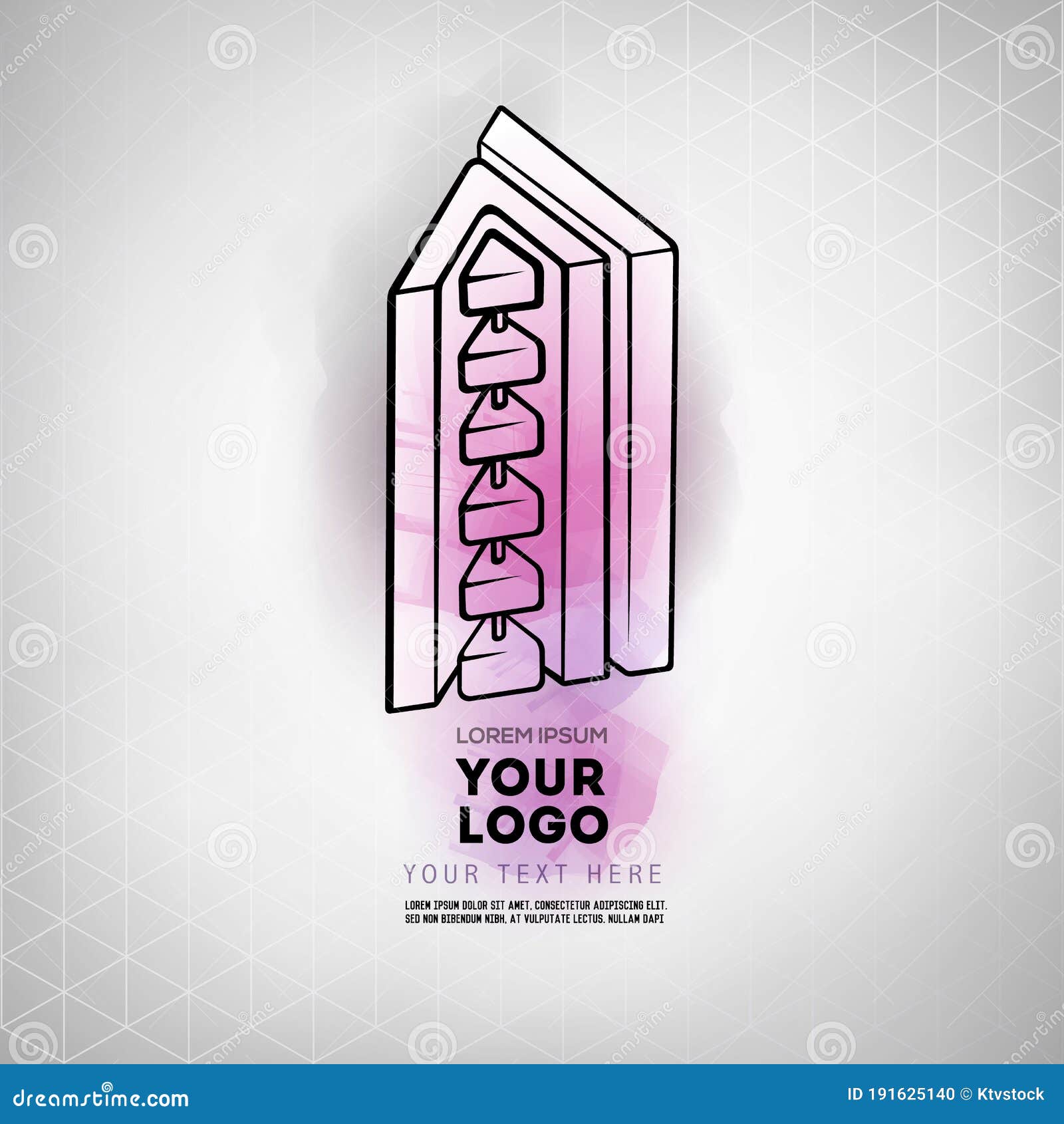 Vector Geometric Figure Prism Logo Design Stock Vector - Illustration ...