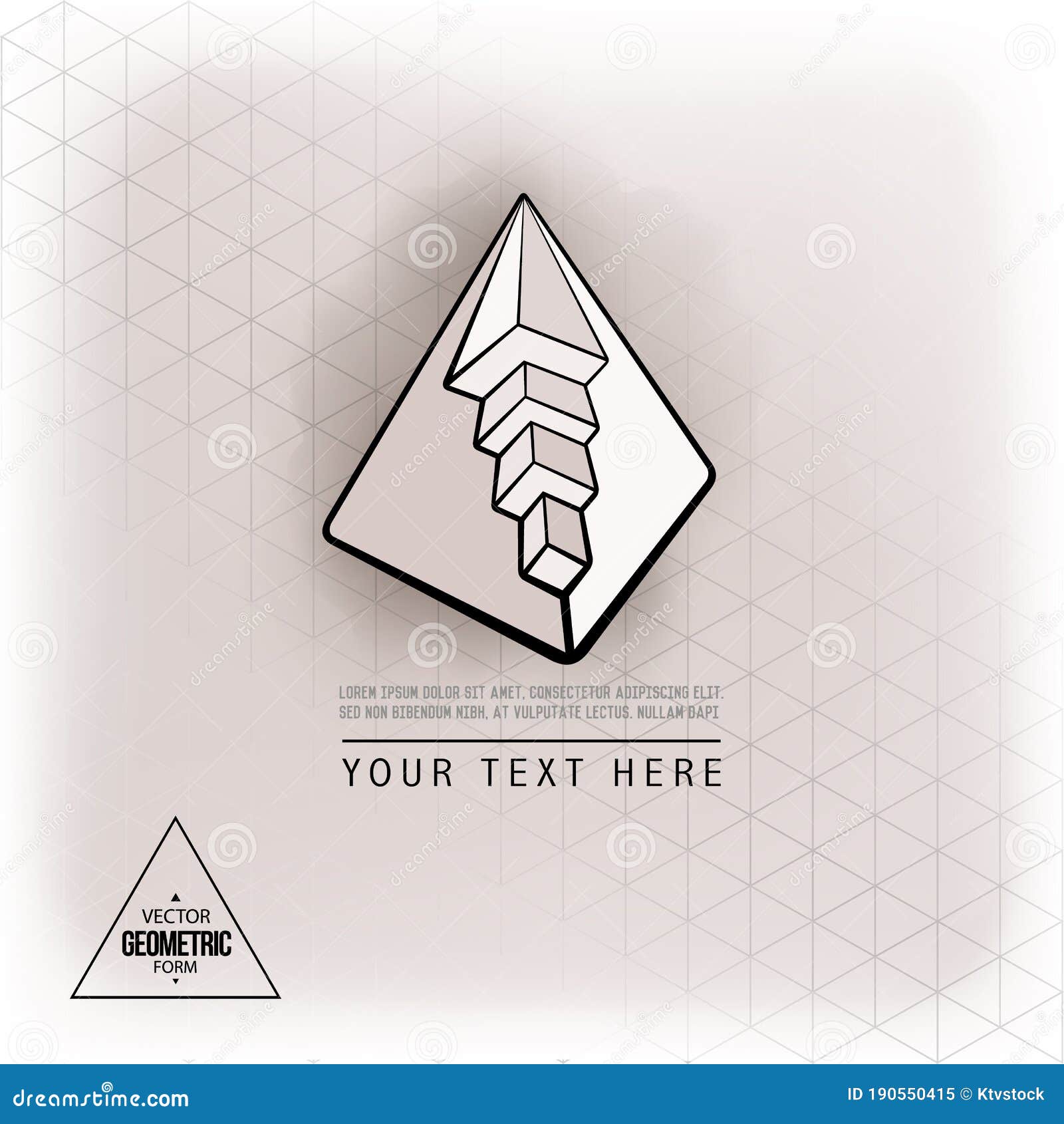 Vector Geometric Figure Pyramid Logo Design Stock Vector - Illustration ...