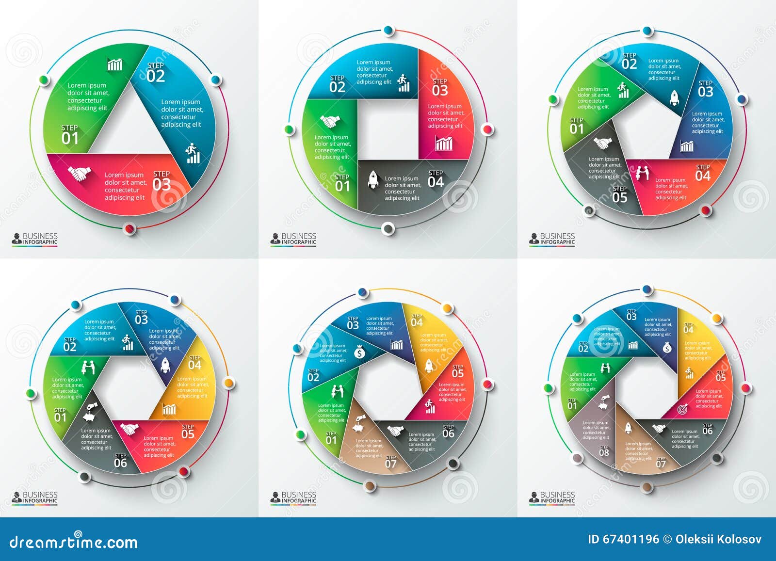 Vector Geometric Figures for Infographic. Stock Vector - Illustration ...