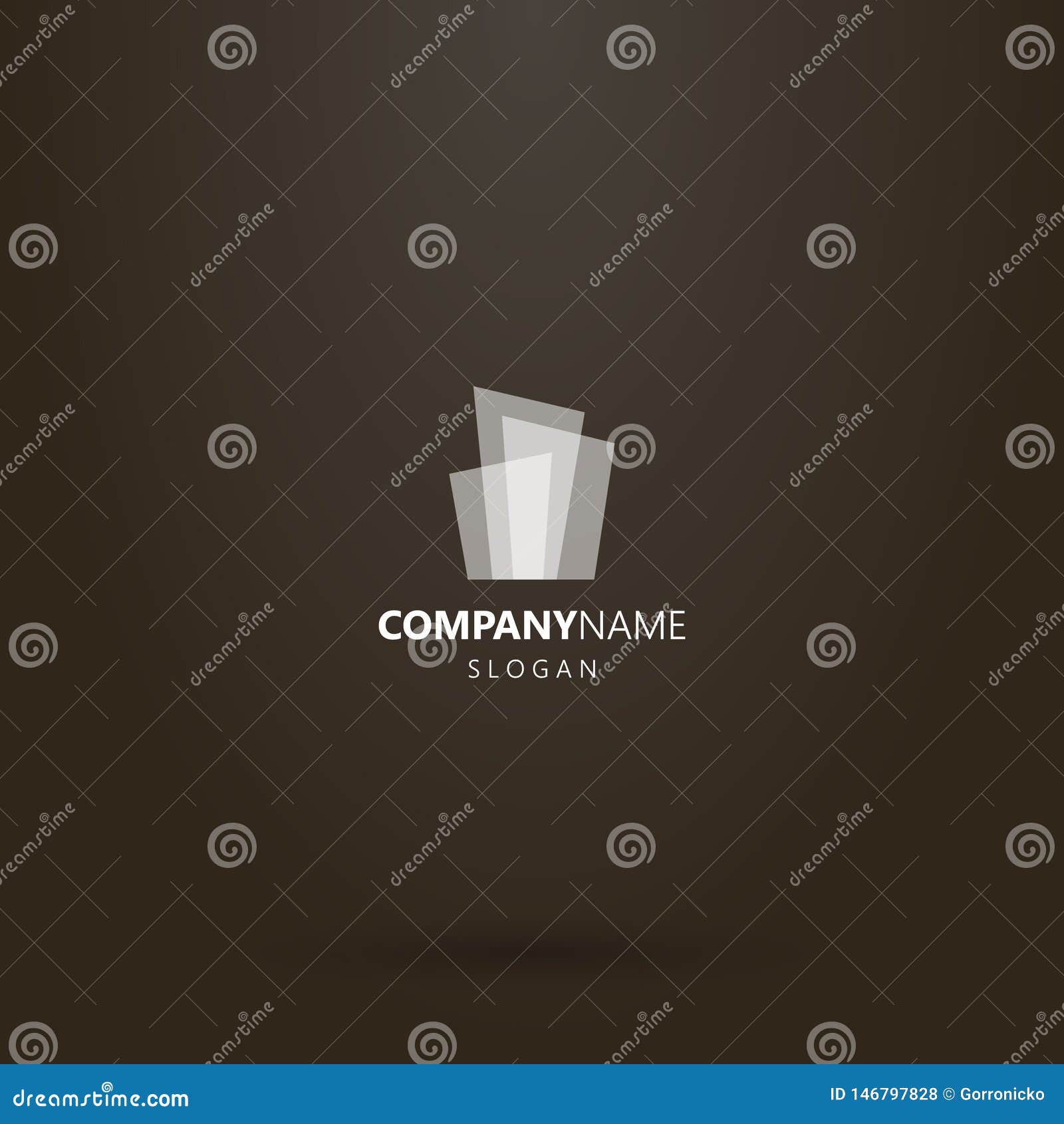 Vector Geometric Flat Art Abstract Logo of Translucent Rectangular ...