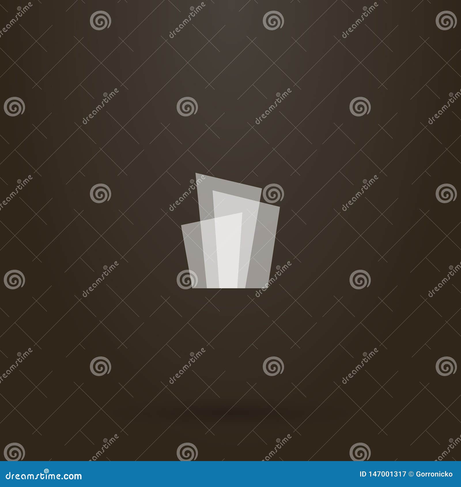 Vector Geometric Flat Art Abstract Sign of Translucent Rectangular ...