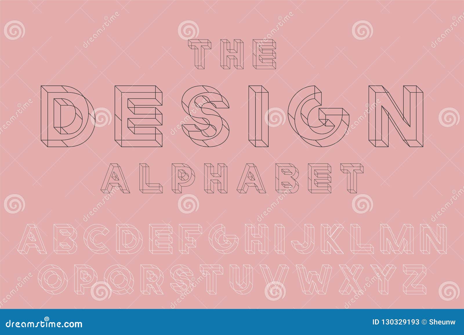 Vector Geometric Font. English Alphabet, Creative Latin Letters Stock ...