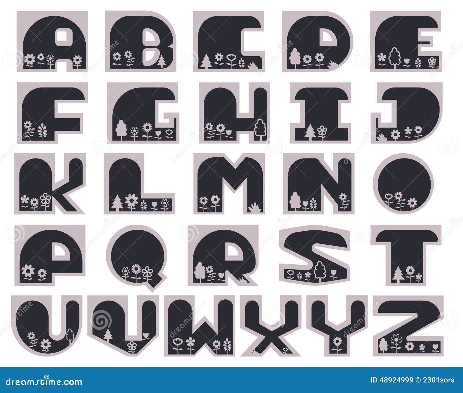 Vector Geometric Font stock vector. Illustration of elements - 48924999