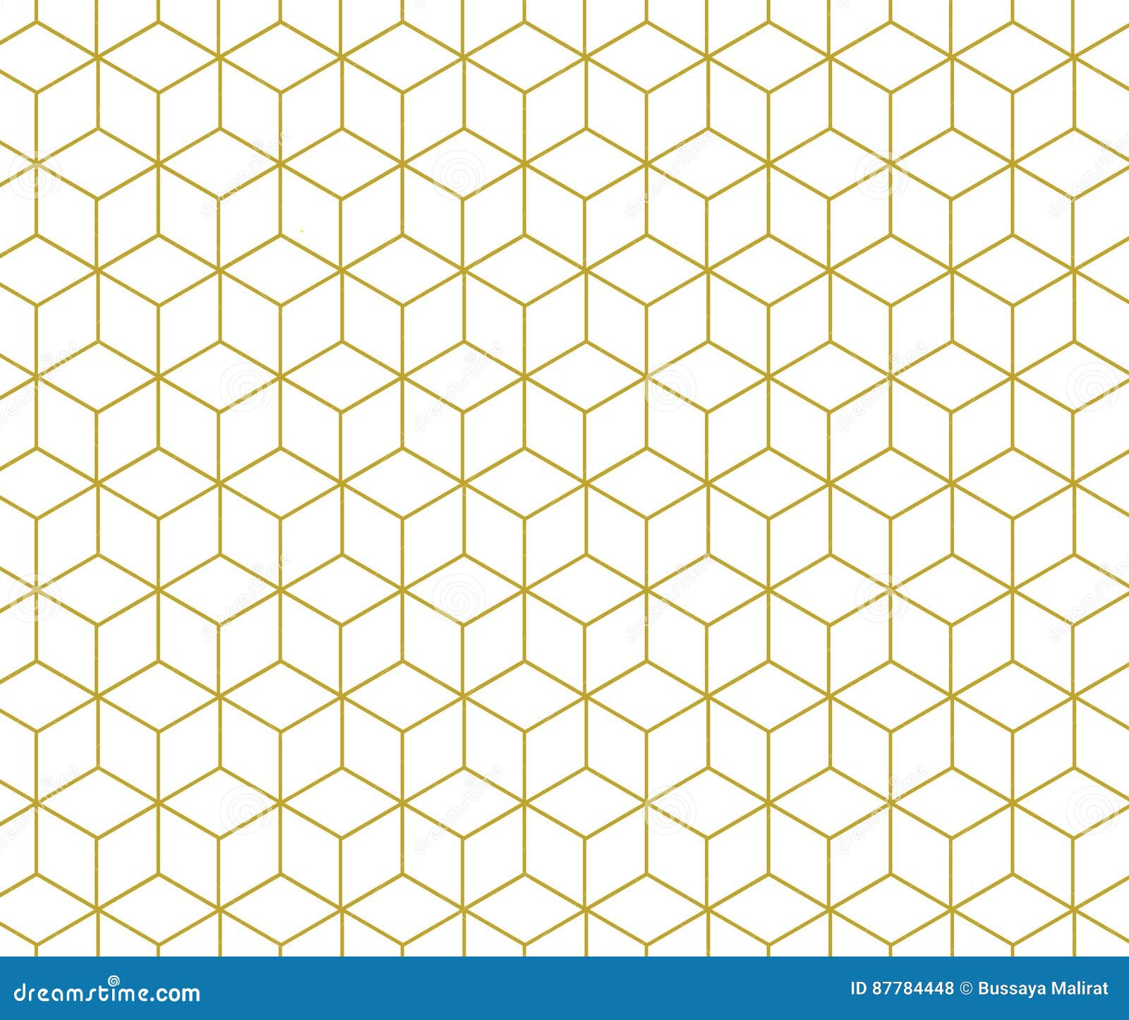 Vector Geometric Gold Cubes Line Pattern Stock Vector - Illustration of ...