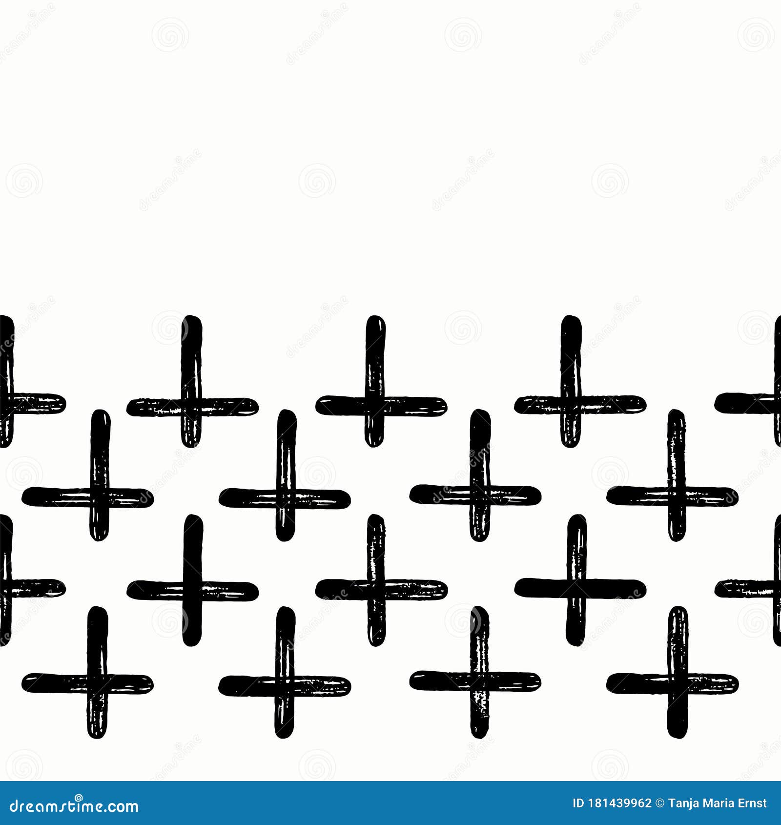 Vector Geometric Grunge Cross Border. Stock Vector - Illustration of ...